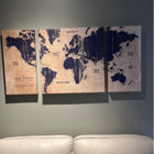 Three Posts™ Old World Map On Canvas 3 Pieces Print & Reviews | Wayfair