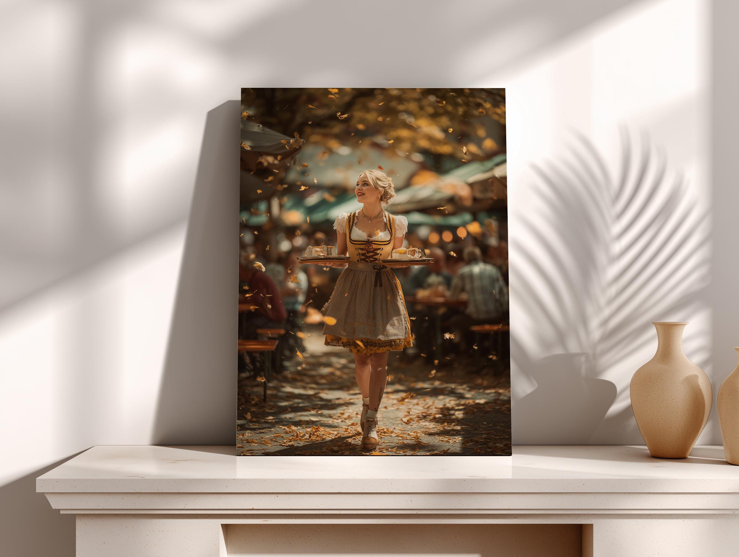 One Allium Way® Oktoberfest Canvas Print - German Beer Garden Wall Art ...