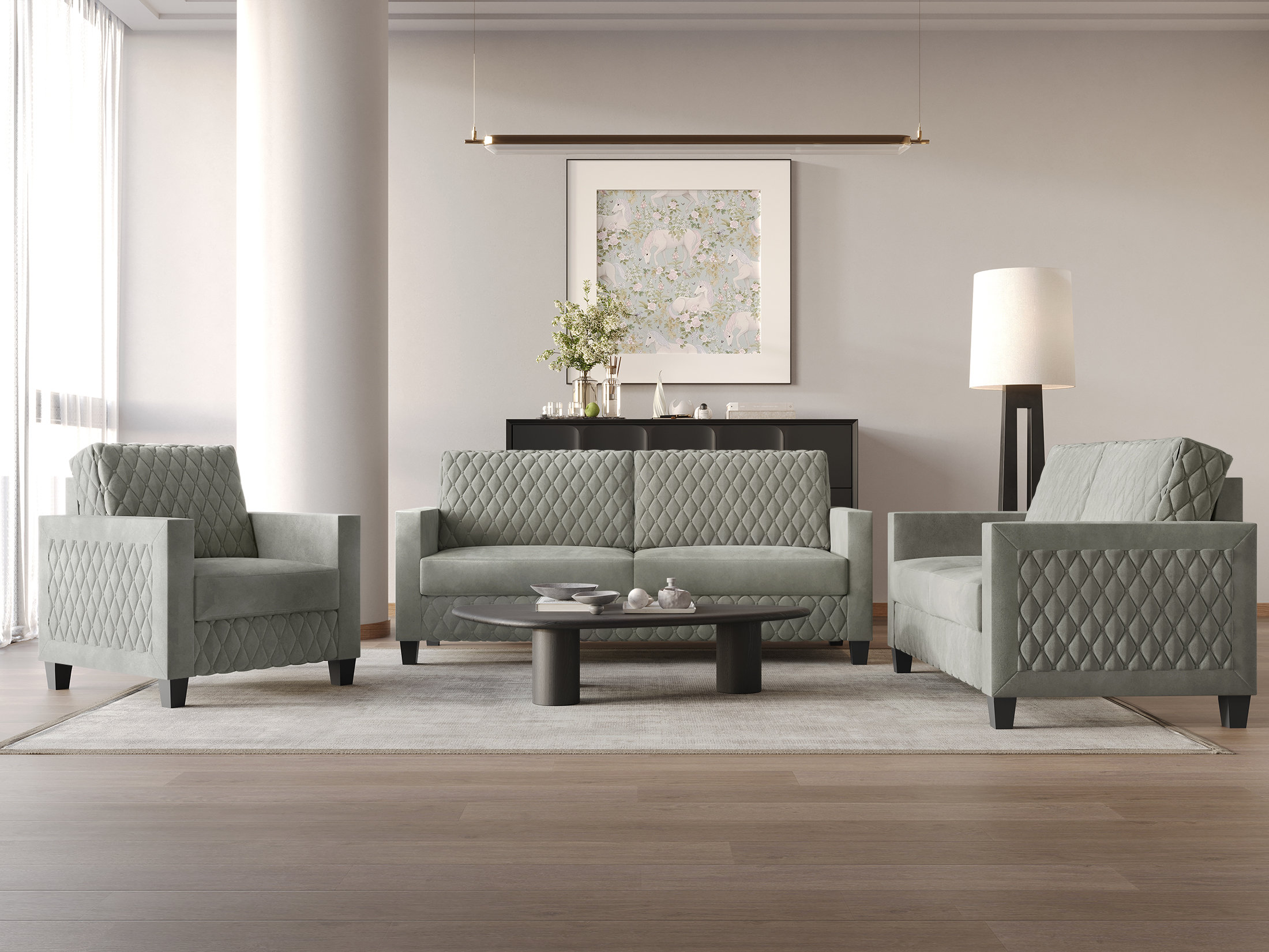 CasePiece Ludford 3-Piece Living Room Set & Reviews | Wayfair