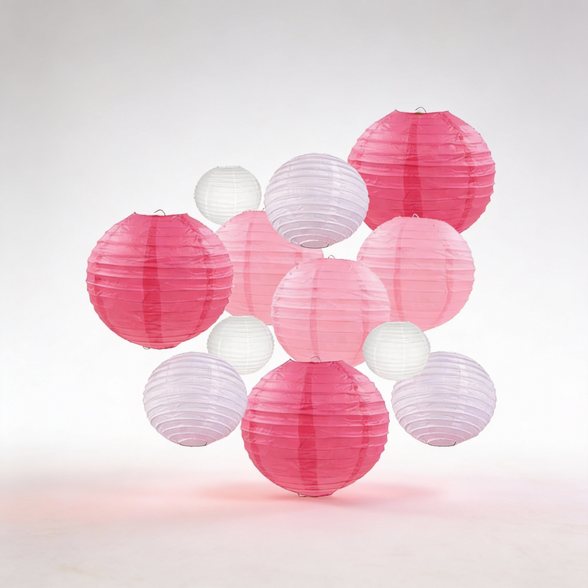 One Carter Corner Store Pink Paper Lanterns 12-Pack | 6" & 8" & 10 ...