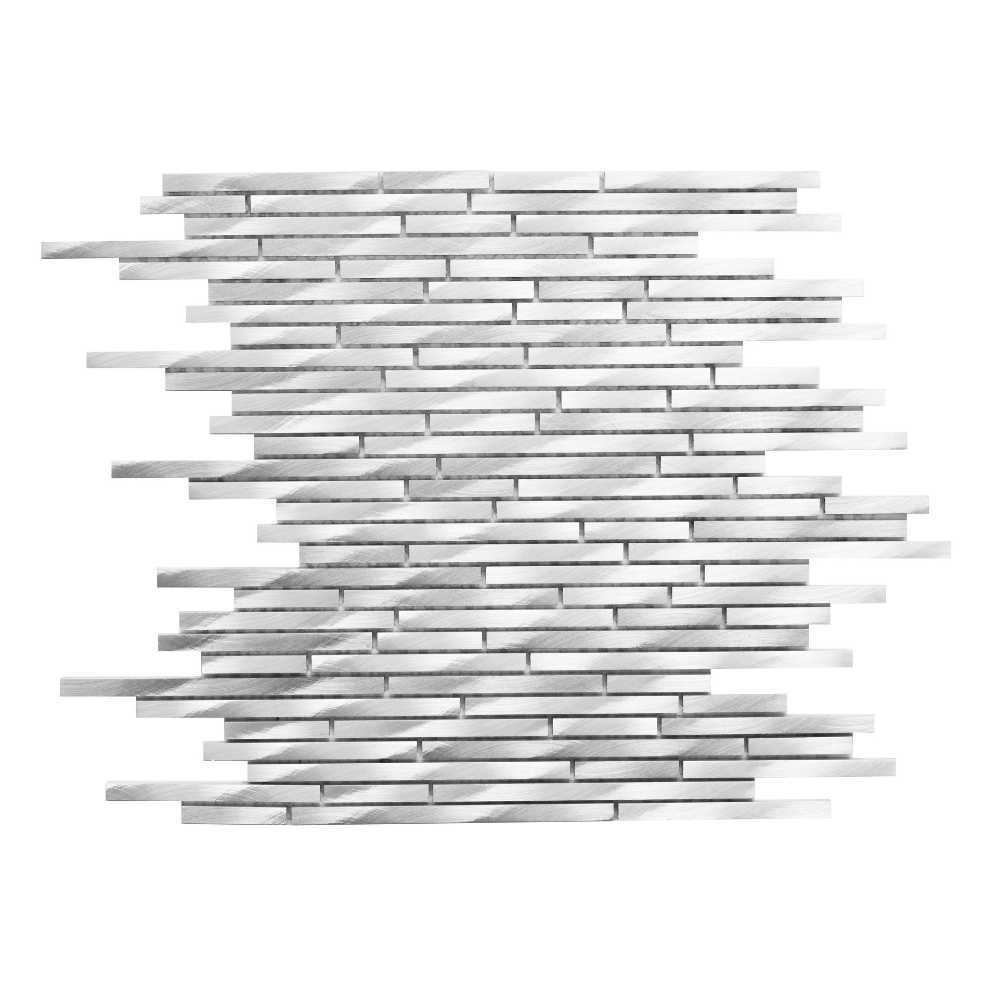 Long Island Mosaics & Tile Mason Metallic Sleek 12" x 12" Metal Mosaic ...