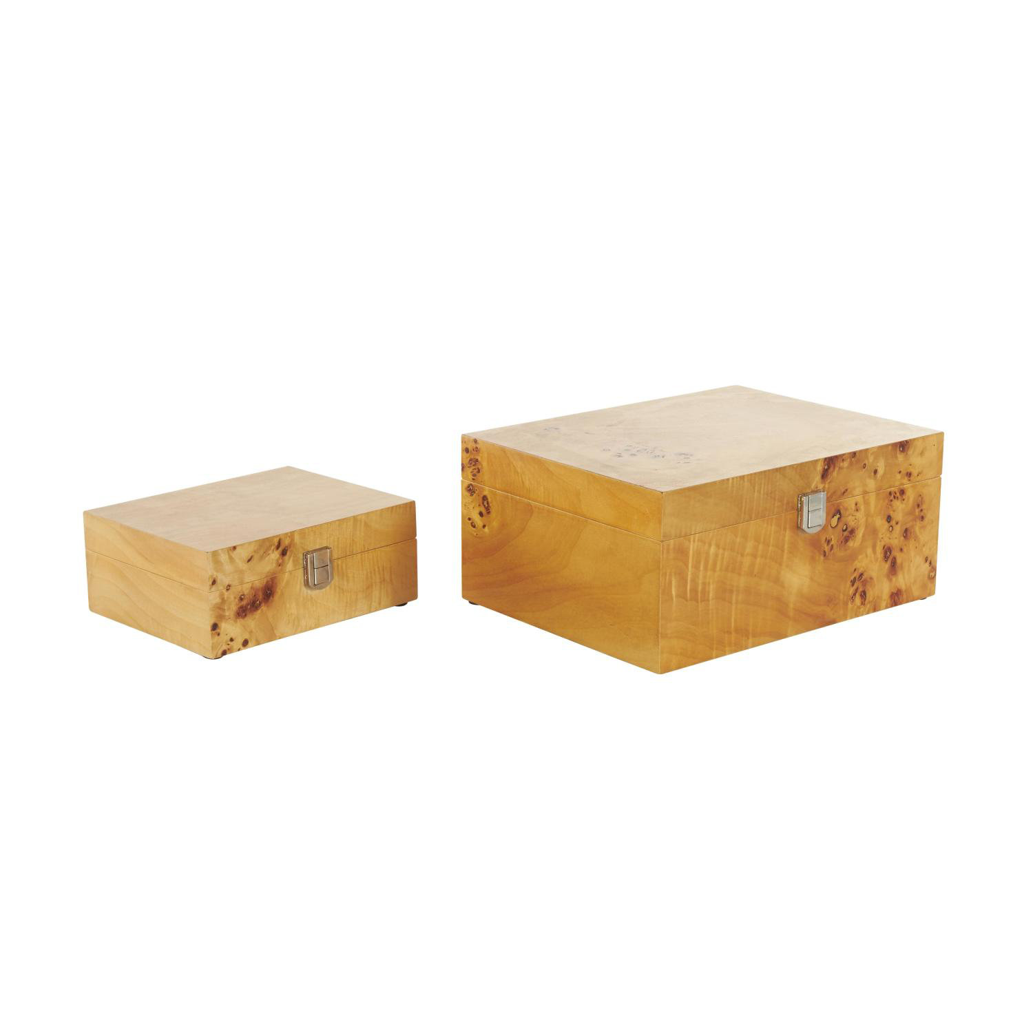 Joss & Main Cole And Grey Wood Storage Box With Natural Wood Grains And ...