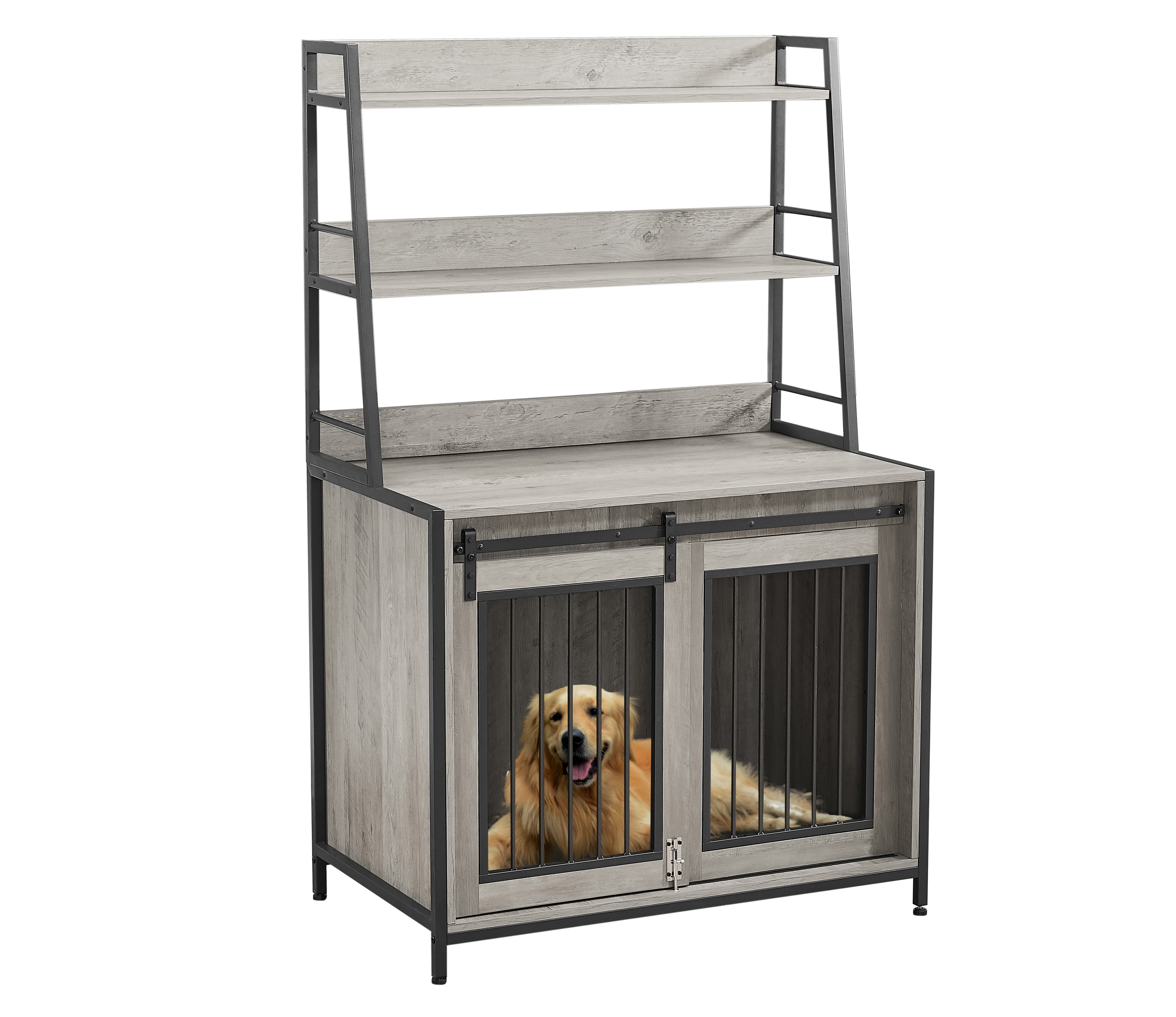 Tucker Murphy Pet™ 37'' Dog Crate Furniture With Shelves For Small To ...
