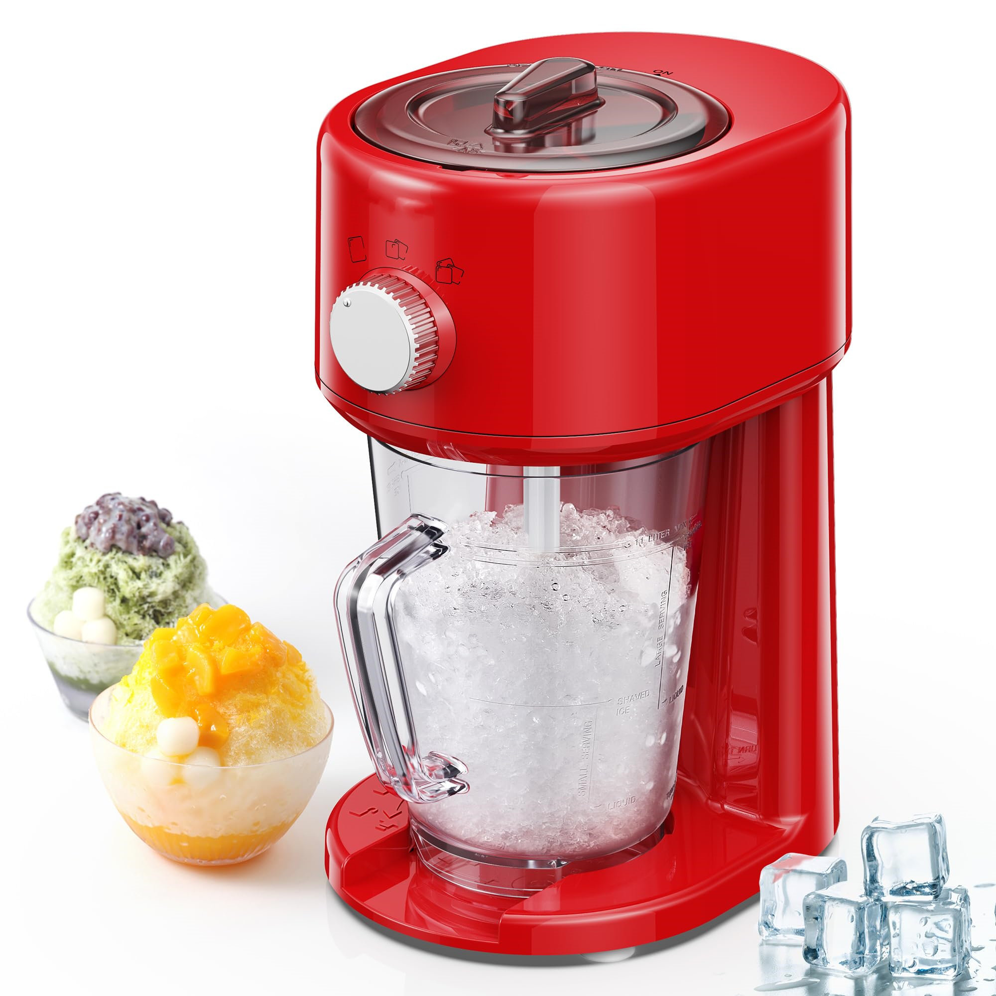 MOEPISY Electric Ice Shaver And Snow Cone Machine, Portable Ice Crusher ...
