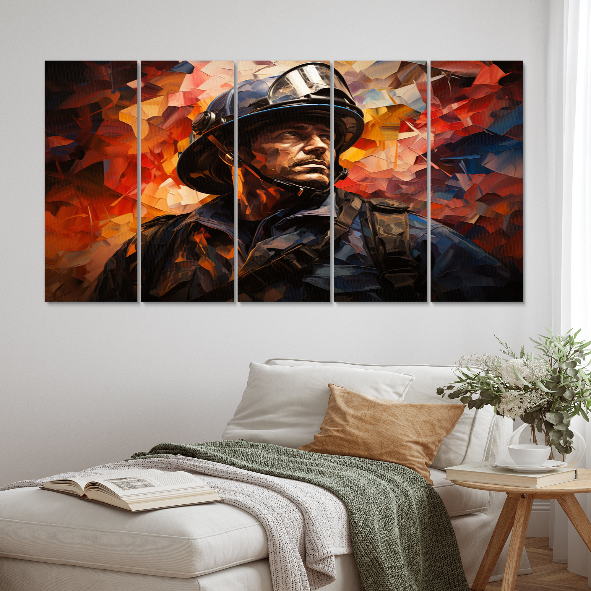 Red Barrel Studio® Fireman Portrait I - Fireman Canvas Print - 5 Equal ...