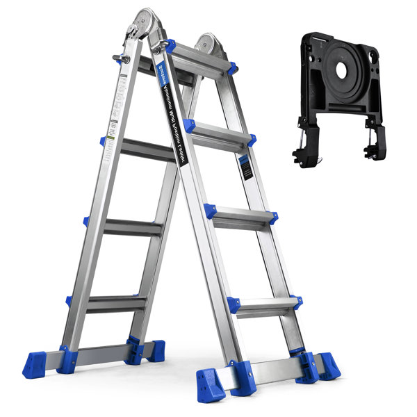 WFX Utility™ A Frame 4 Step Extension Ladder, 14 FT Multi Position ...
