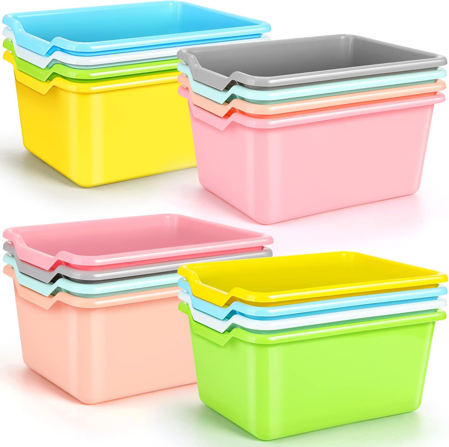 MASMIO 16 Pcs Plastic Cubby Bins Bulk for Classroom Organization | Wayfair