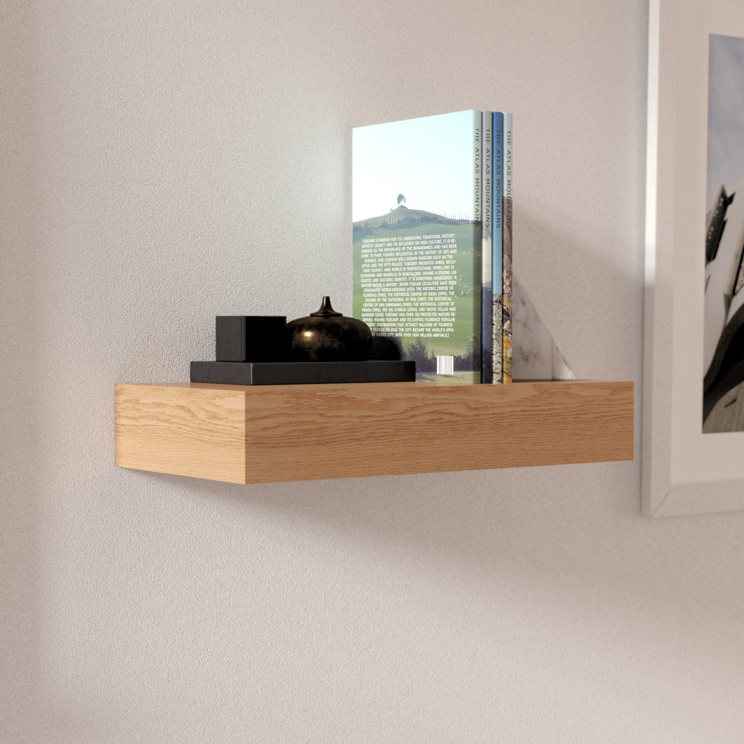 InvisiDoor HIDE-A-SHELF Clear Finish Concealed Floating Shelf | Wayfair