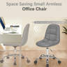 Ebern Designs Modern Upholstered Armless Office Chair With Wheels ...