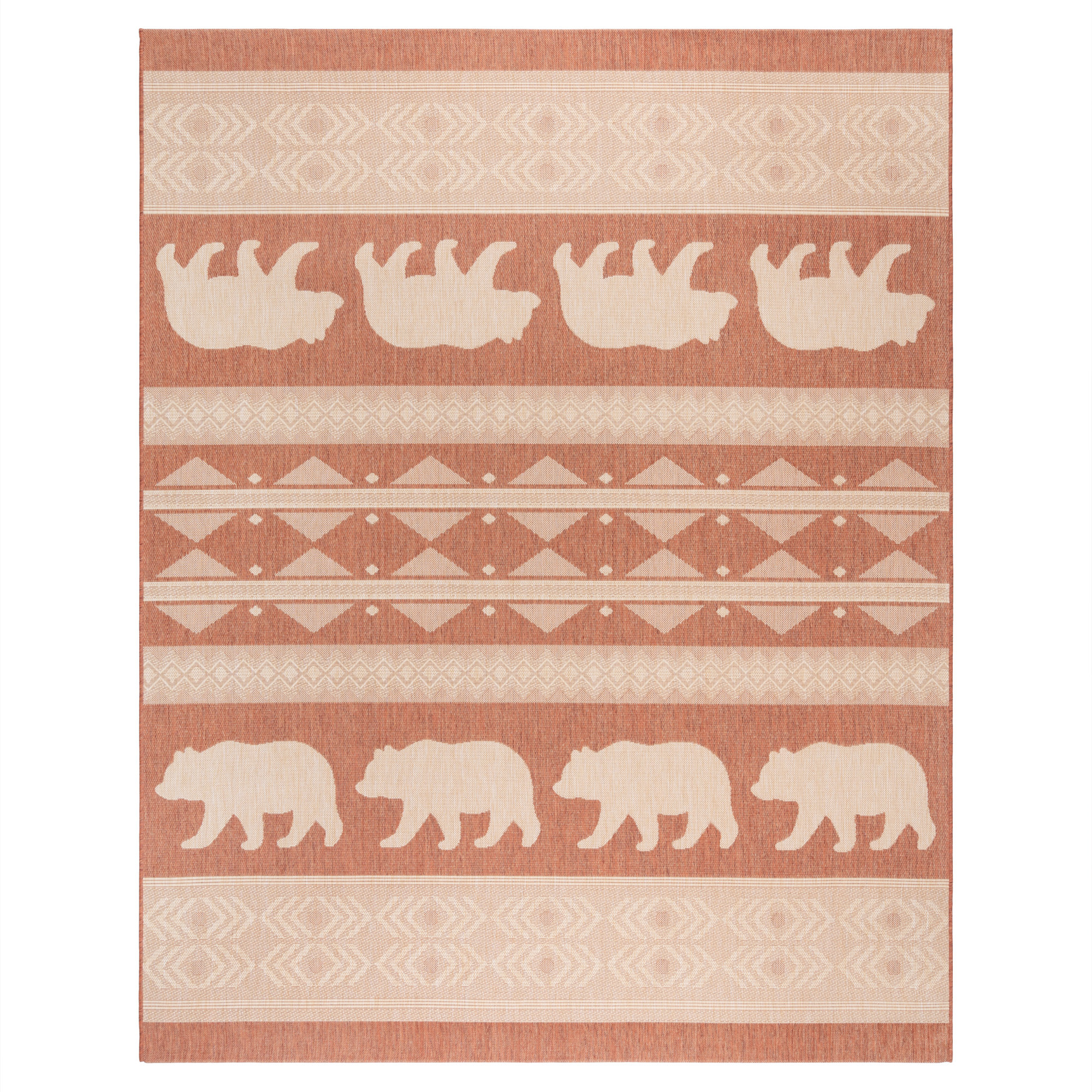 Gertmenian Solterra Timberline Terra Orange Beige Cream Rustic Lodge ...