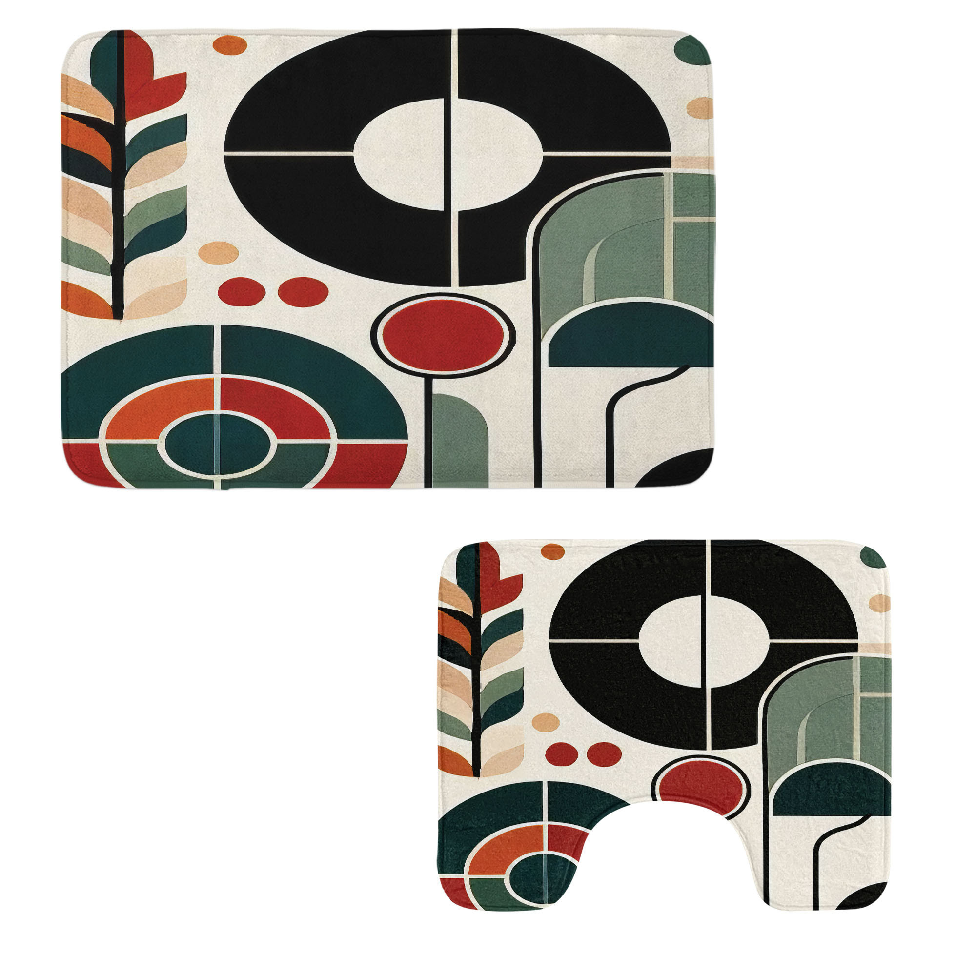 Dakota Fields Bohemian Bathroom Rug Set 2 Pieces Rectangle & Contour ...