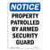 SignMission Patrolled by Armed Security Guard Sign | Wayfair