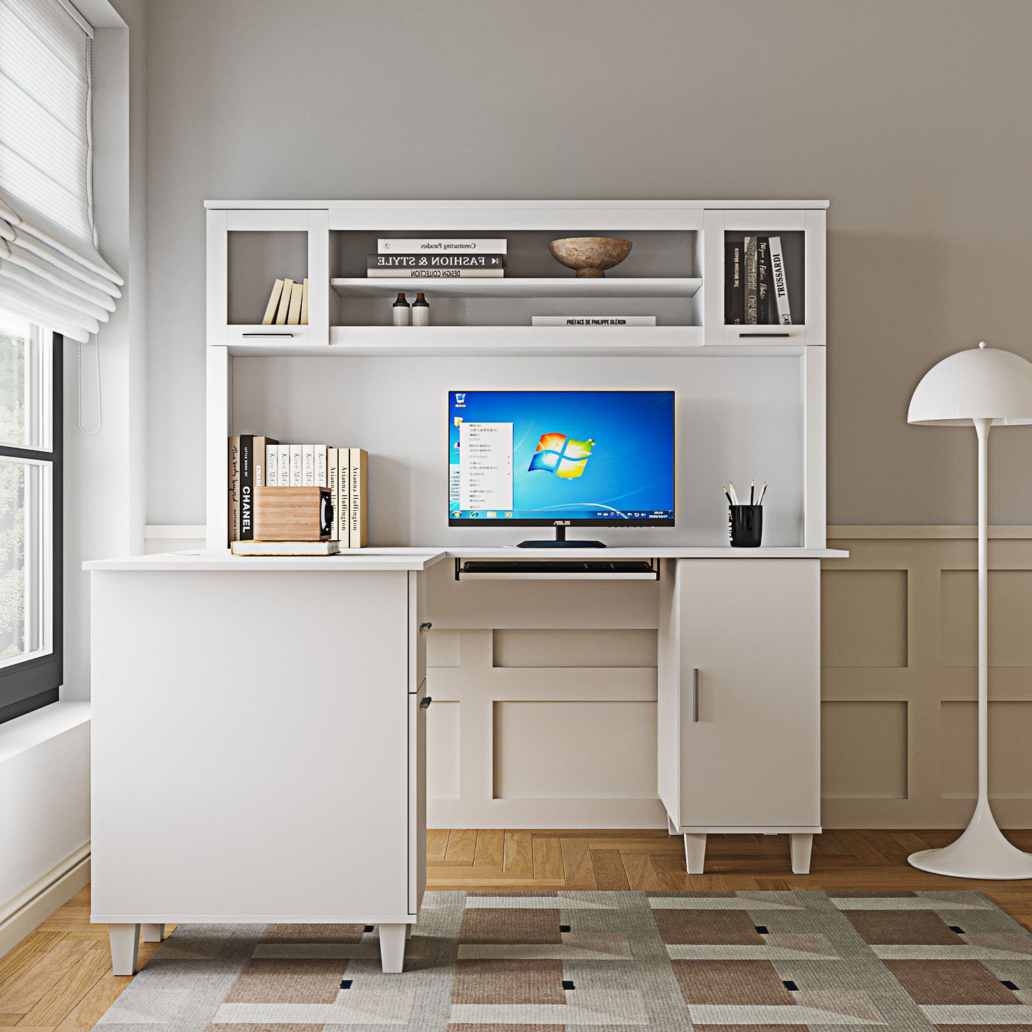 Latitude Run® Home Office Computer Desk With Storage | Wayfair