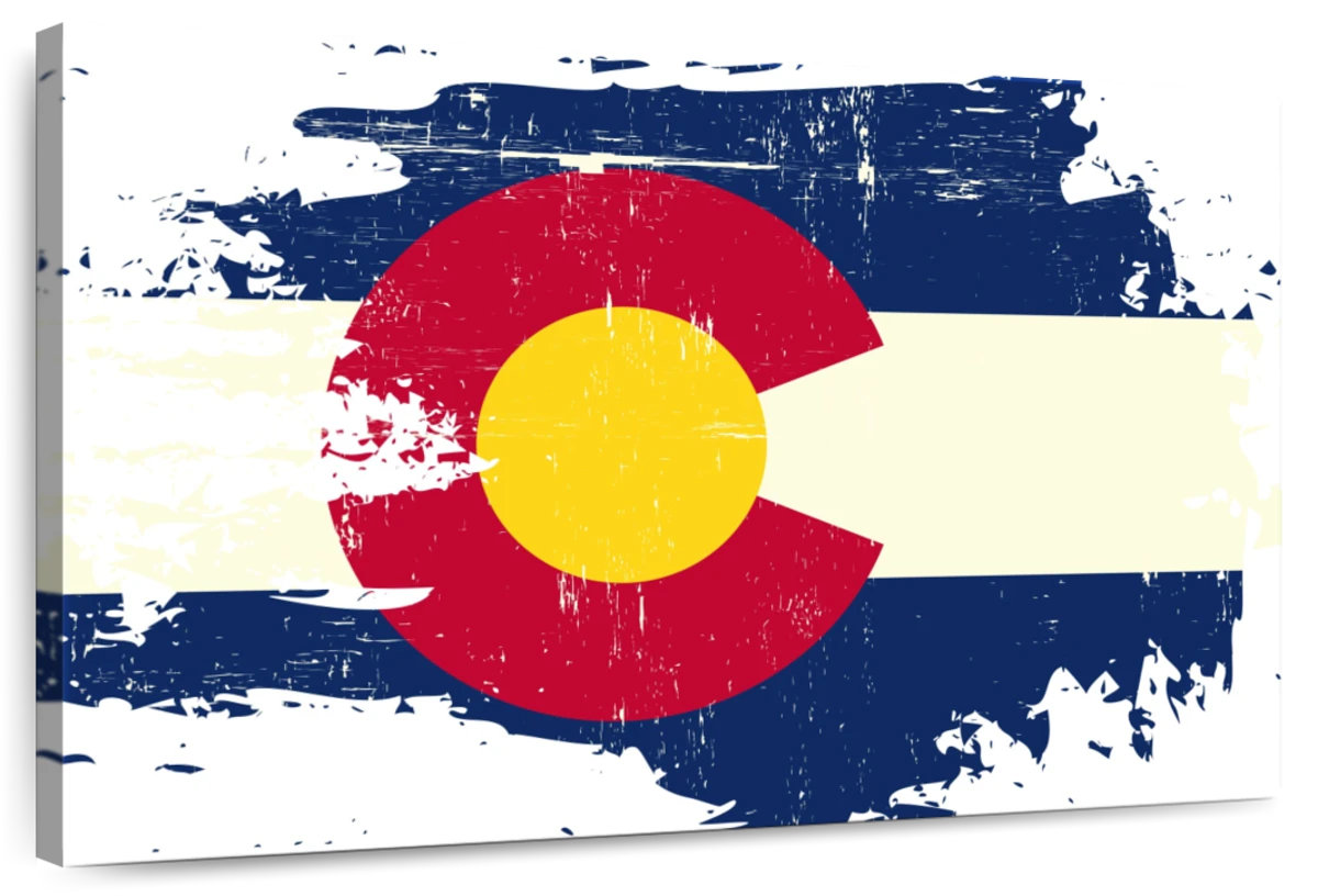 Ebern Designs Borges Scratched Colorado Flag | Wayfair