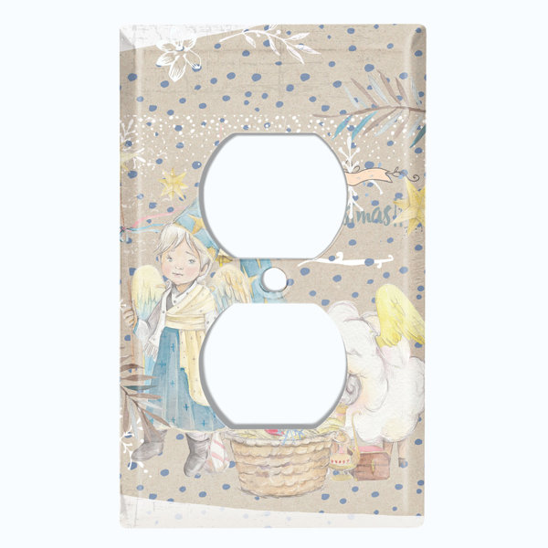 WorldAcc Angel Wings Snow Stars Sheep Twins Christmas 1-Gang Duplex ...