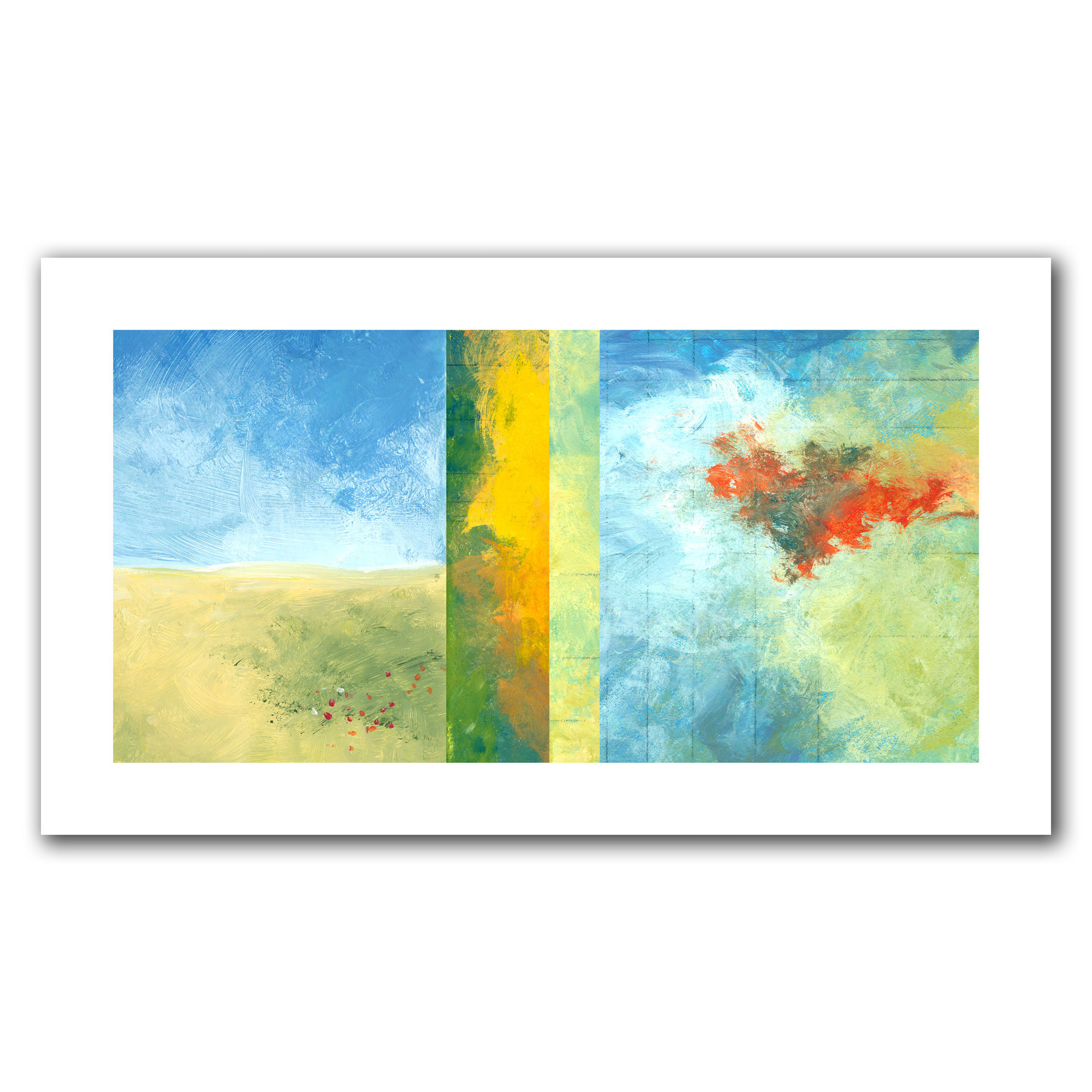 ArtWall 'Textured Earth Panel IV' by Jan Weiss Painting Print on Rolled ...