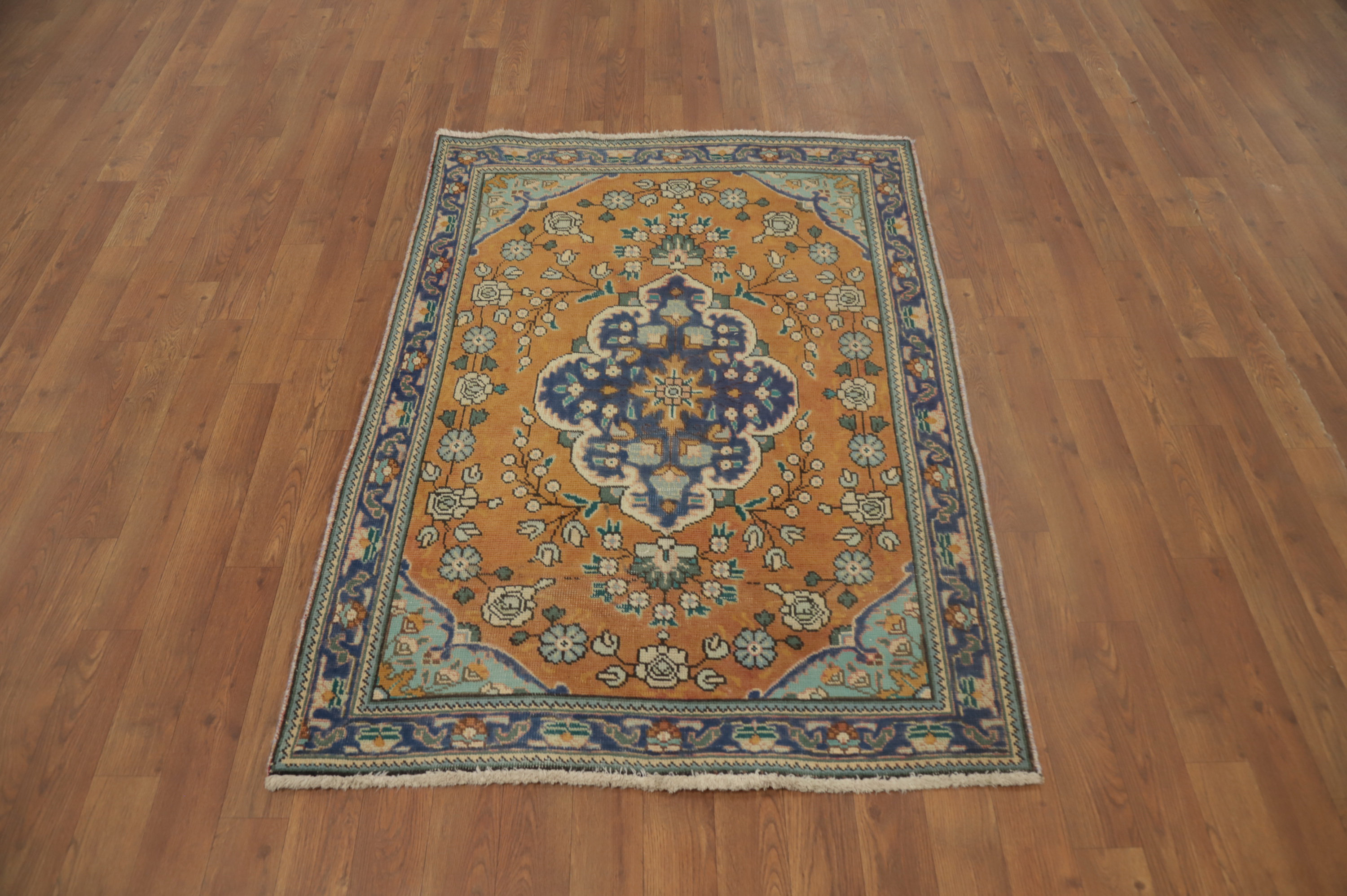 Bloomsbury Market Floral Wool Orange Traditional Rug 3x4 | Wayfair