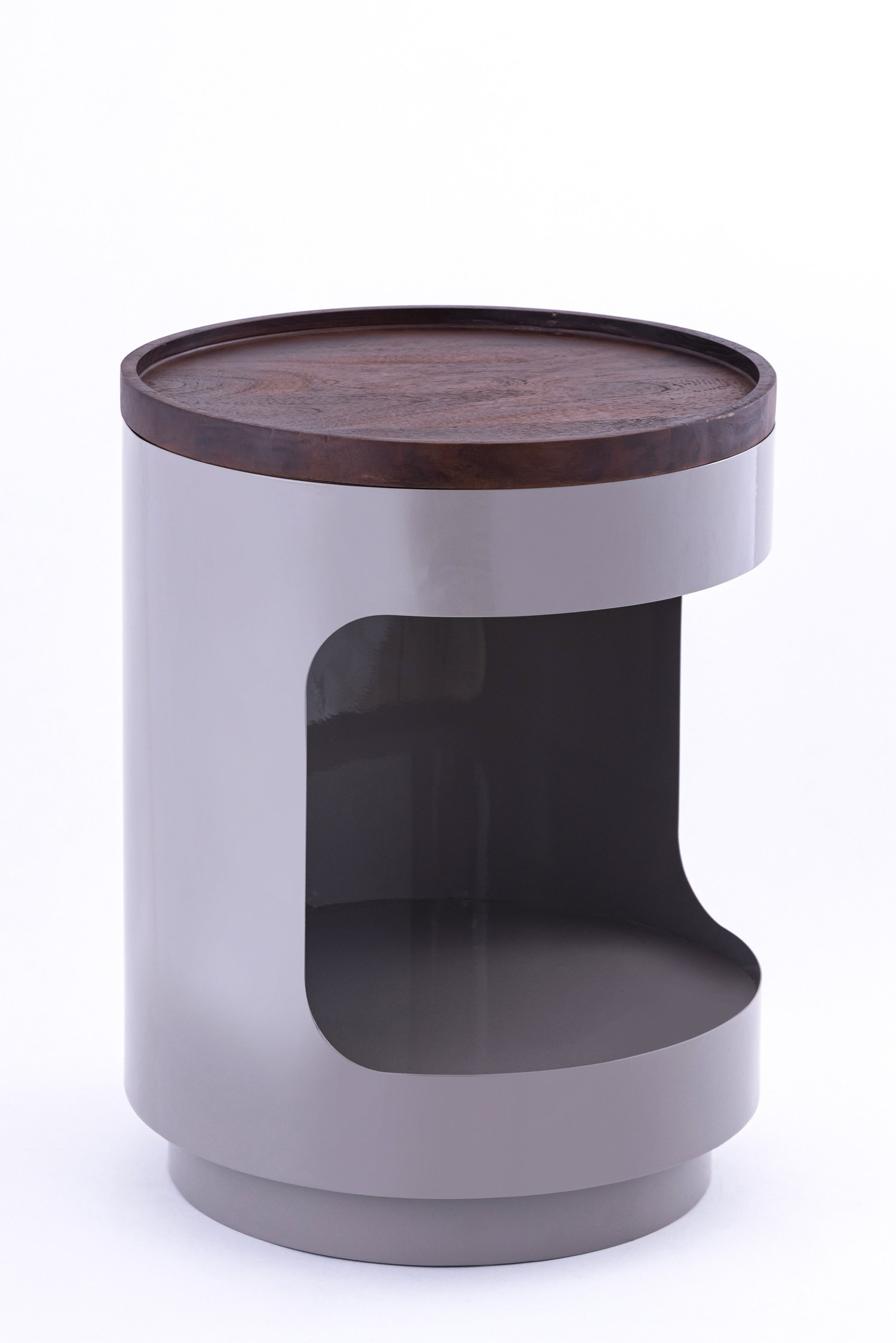AllModern Side Table Iron With Opening | Wayfair