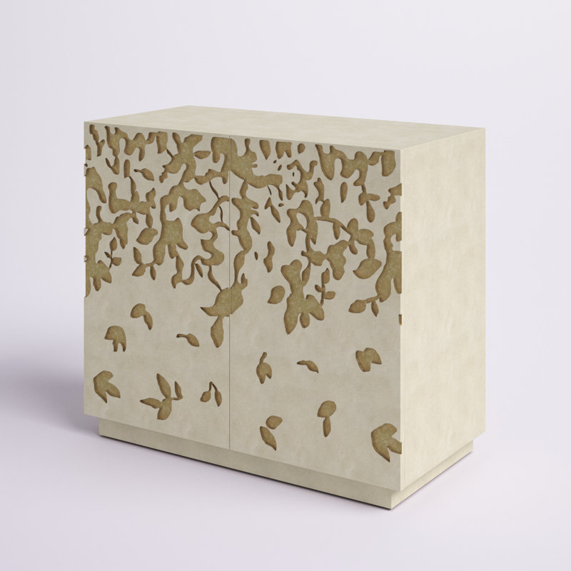 Willa Arlo™ Interiors Rowles 35" Wide 2-Door Hand-Painted Accent ...