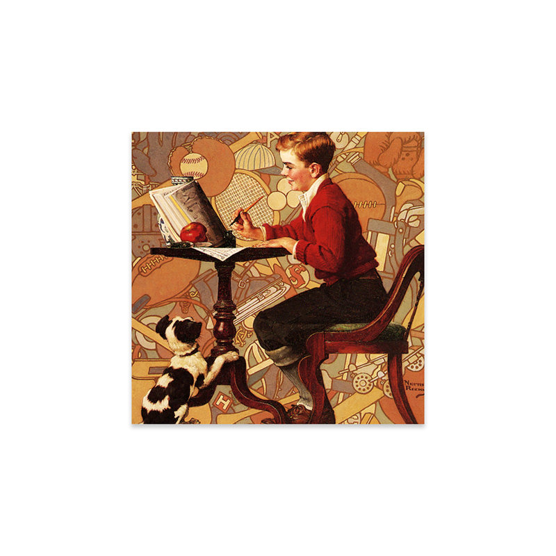 Alcott Hill Boy Reading Sears Catalogue | Wayfair