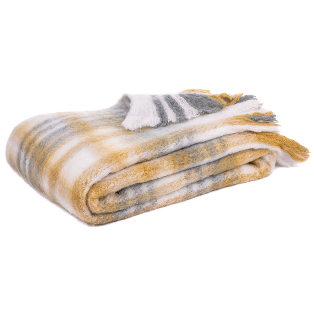 Brunelli Stuart plaid mohair throw | Wayfair