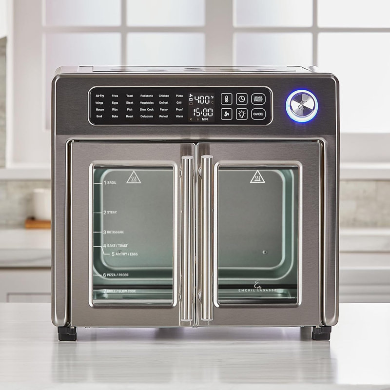 Emeril Lagasse Extra Large French Door Air Fryer Toaster Oven Combo, 25 ...