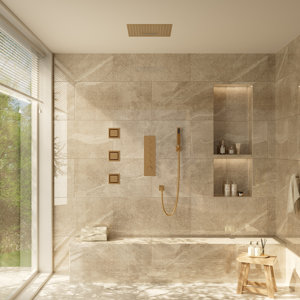 CASAINC 16" Flush Mounted 4-Function Thermostatic Luxury Complete ...