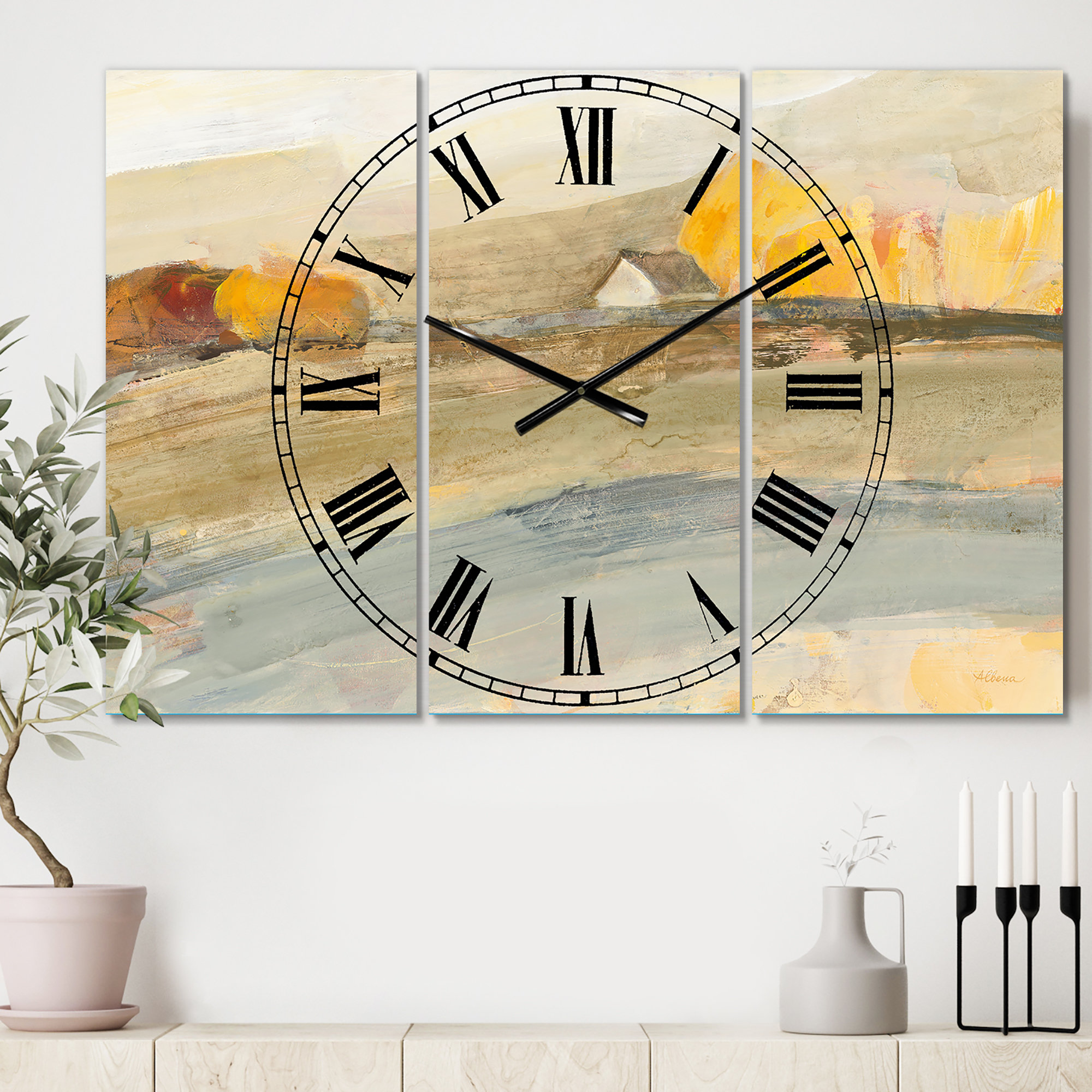 The Twillery Co. Swigart Oversized Farmhouse Wall Clock - Wayfair Canada