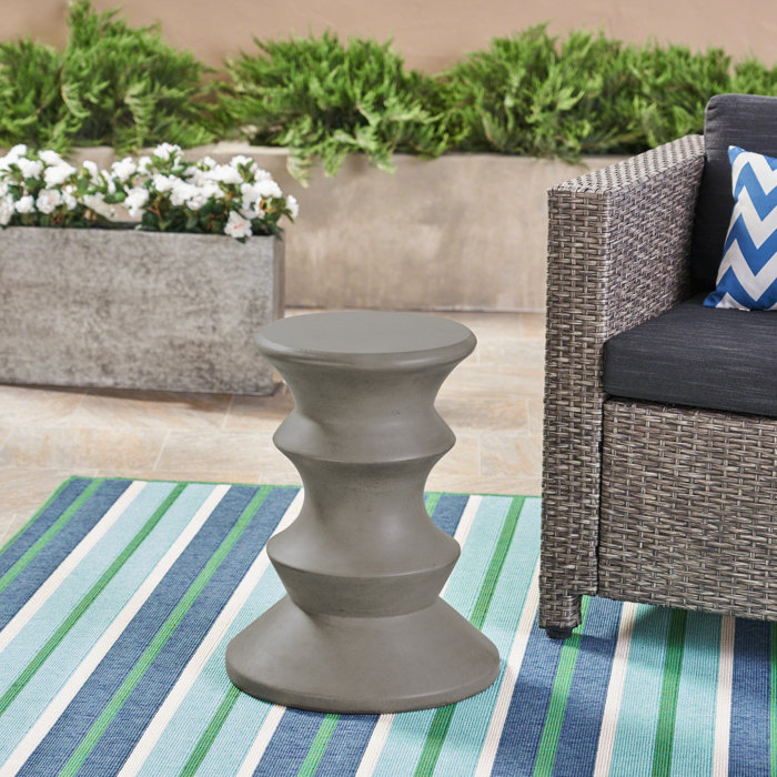 Dakota Fields Stone/Concrete Side Table & Reviews | Wayfair