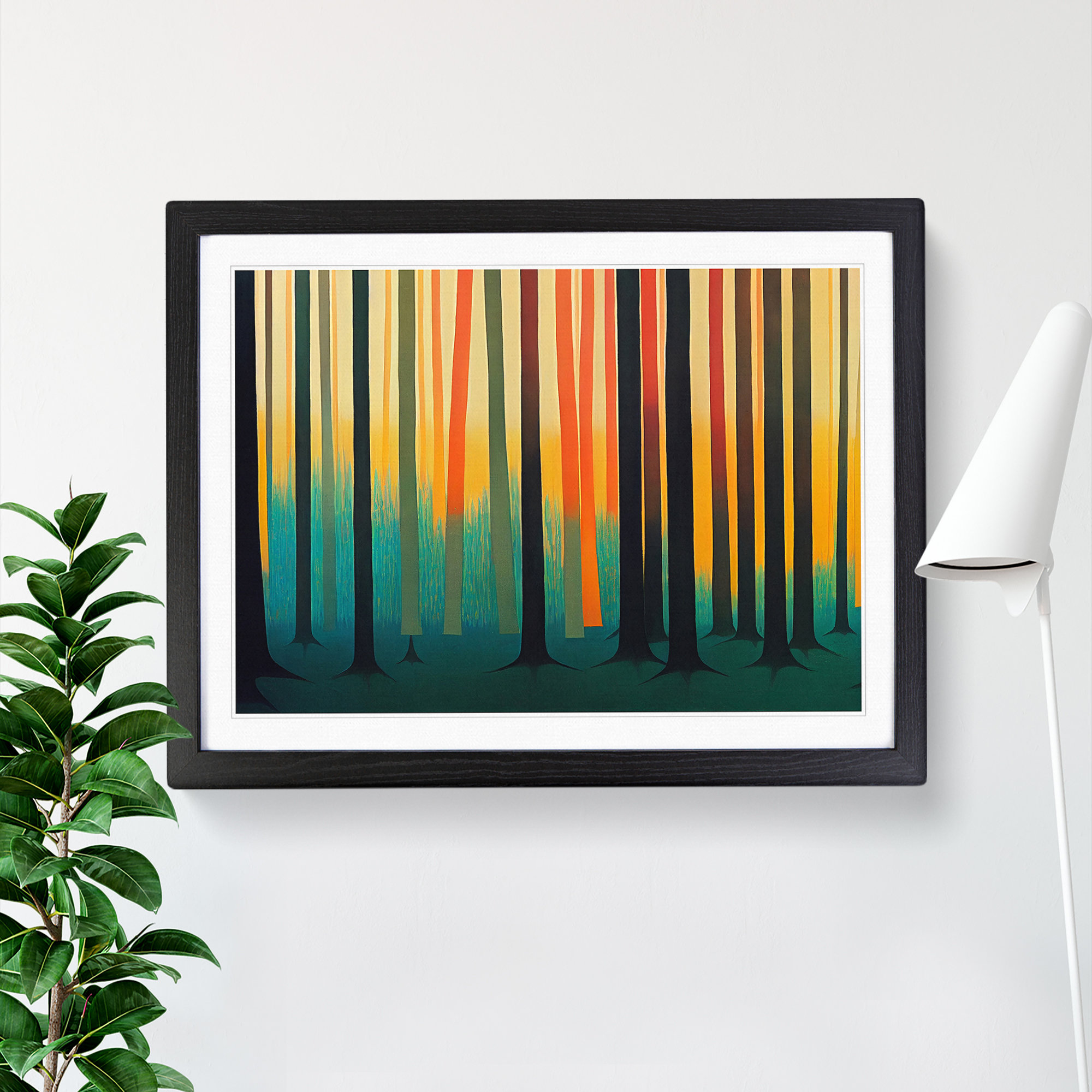 Alpen Home Breathtaking Abstract Forest - Picture Frame Graphic Art ...