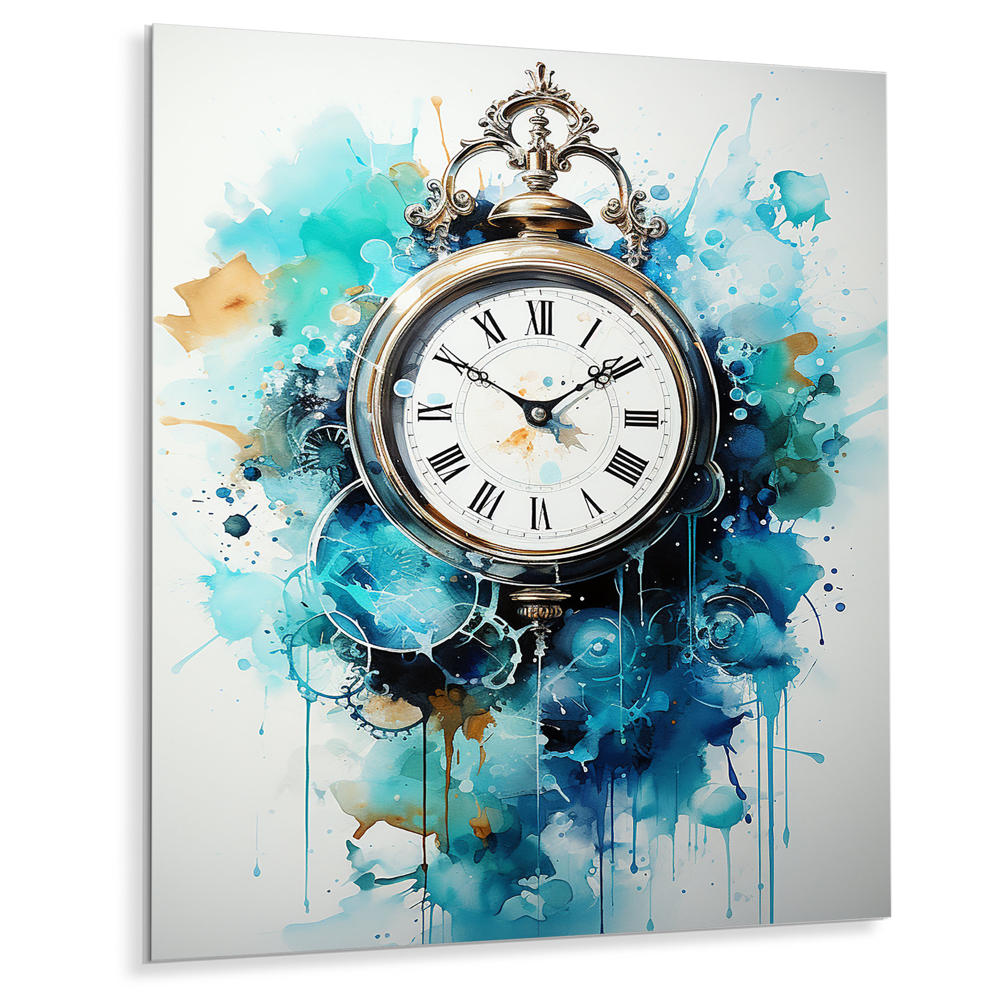 Bungalow Rose Clock Time In Motion II - Fashion Metal Wall Decor | Wayfair