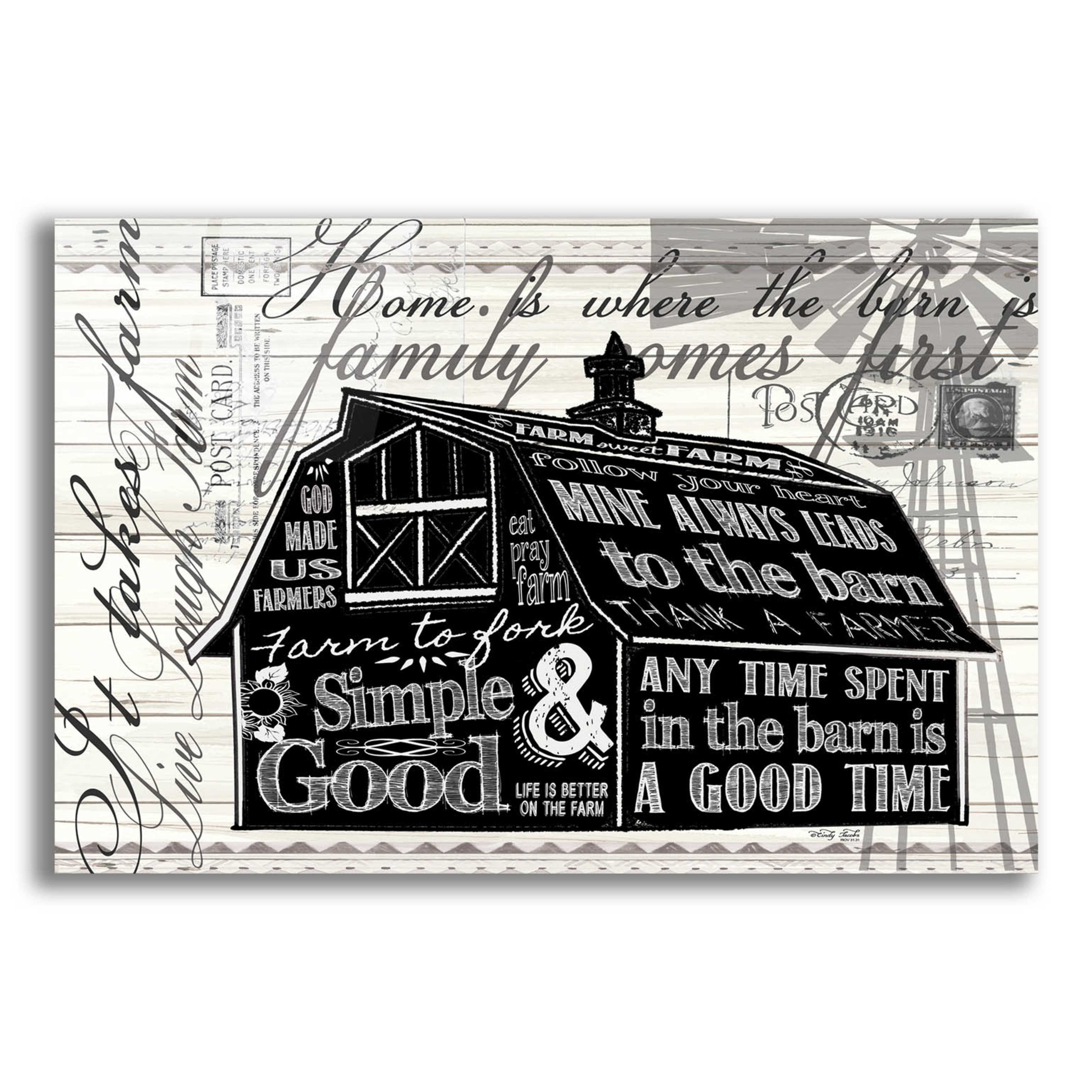 Trinx Simple & Good Barn by Cindy Jacobs - Unframed Print | Wayfair