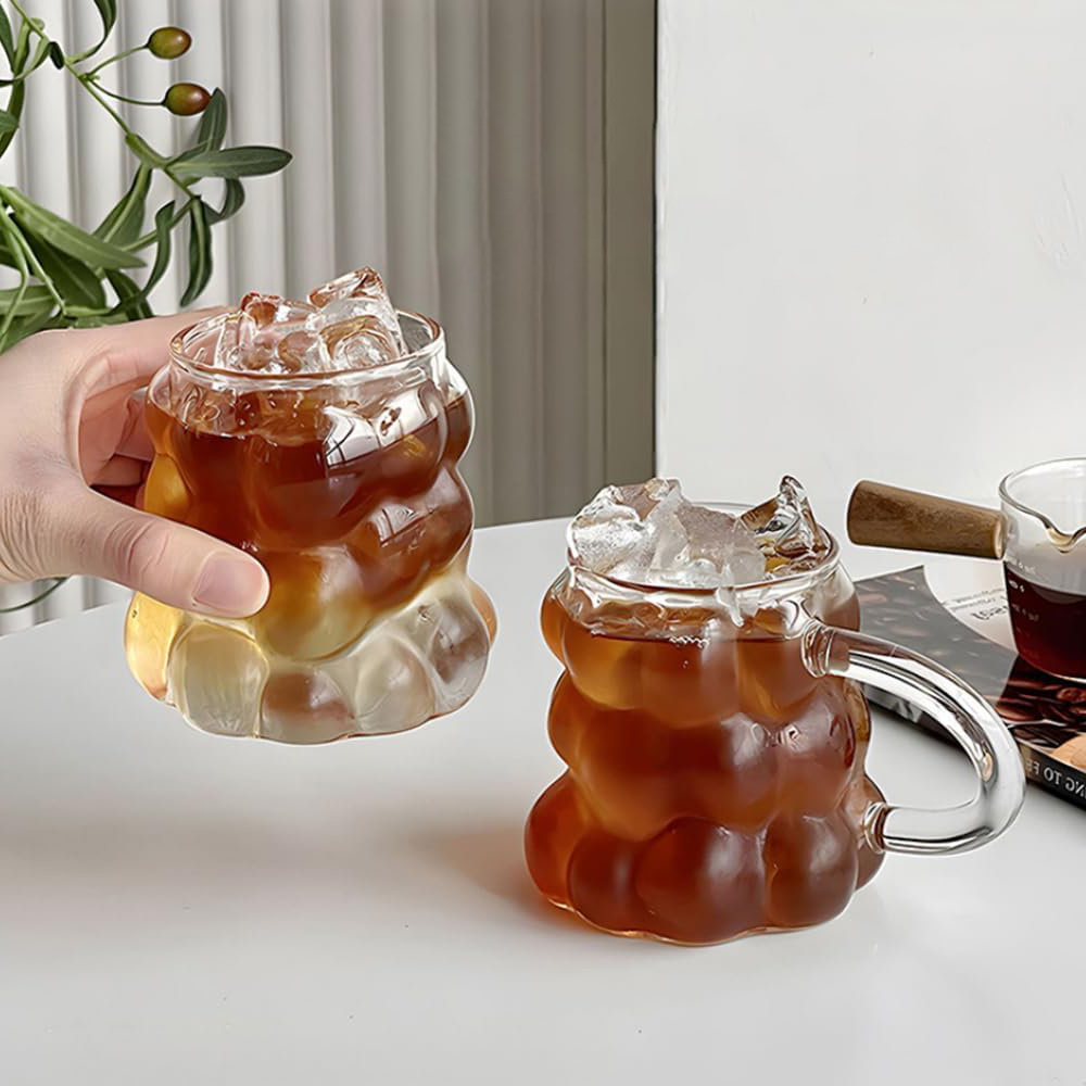 Latitude Run® 1PC 12oz Clear Reusable Aesthetic Cups Without Handle ...