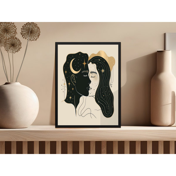 Lark Manor Celestial Embrace Artistic Expression Wall Decor Framed ...