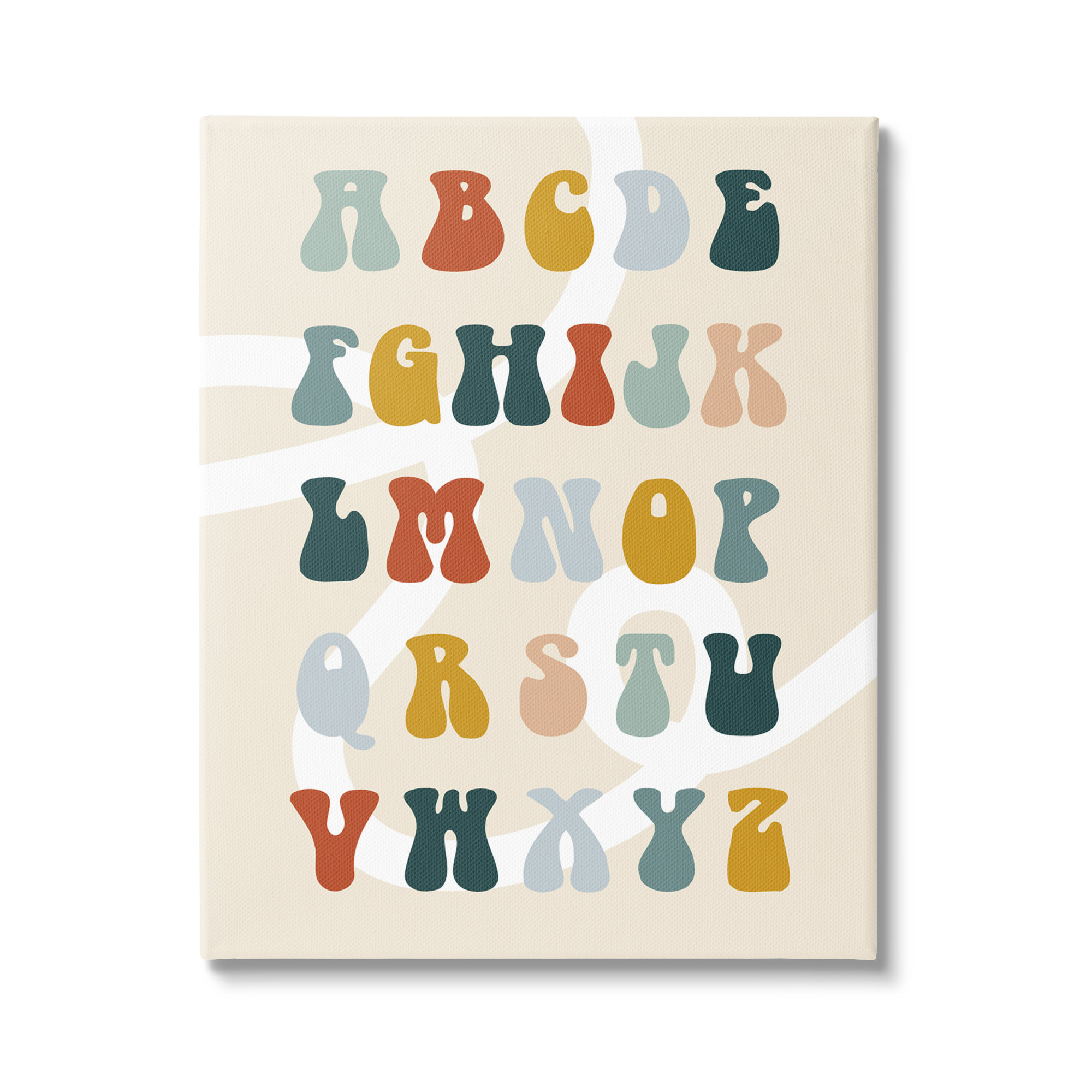 Zoomie Kids Earth Tones Alphabet On Canvas by Lil' Rue Textual Art ...
