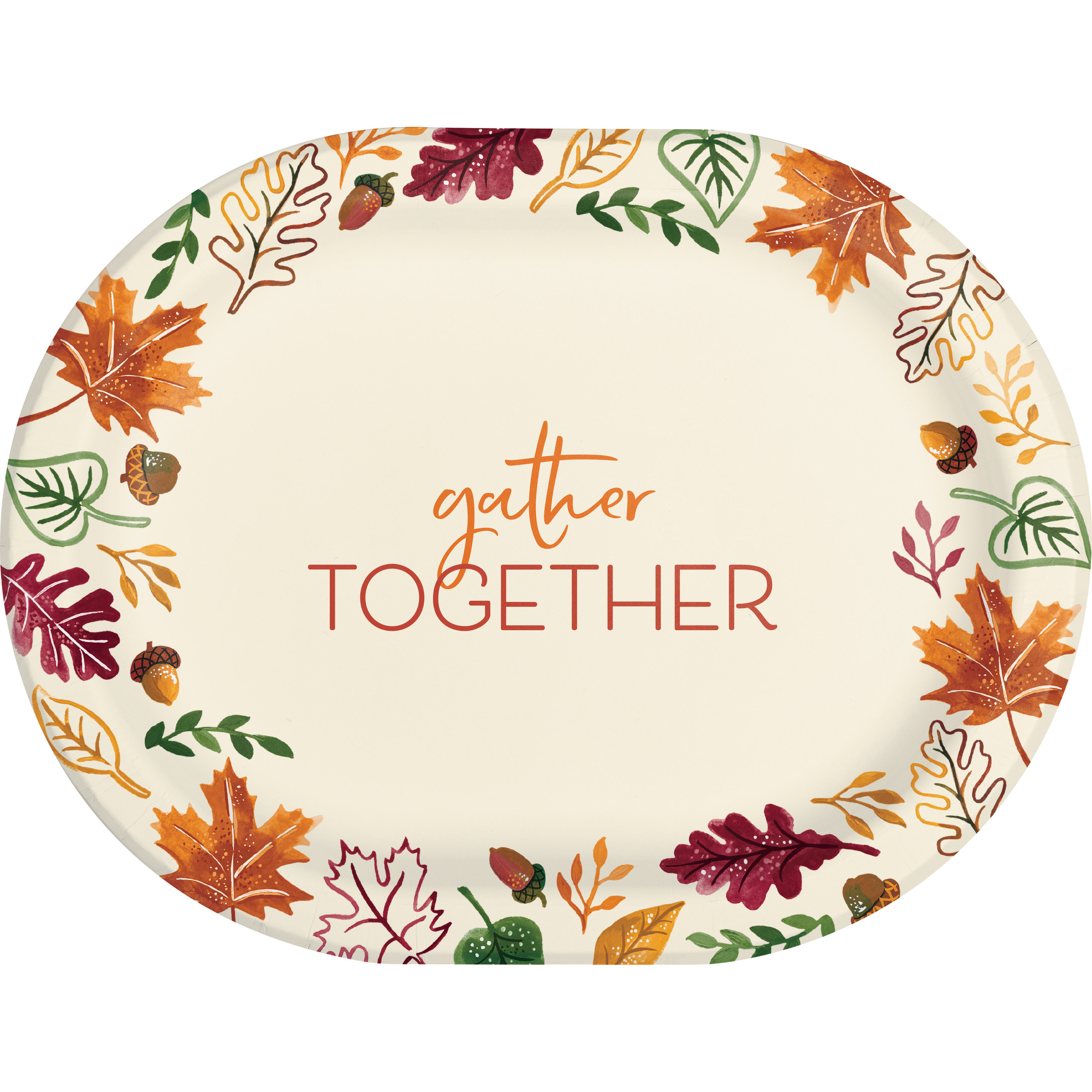 Creative Converting Fall Festivities Gather Together Oval Paper Dinner ...