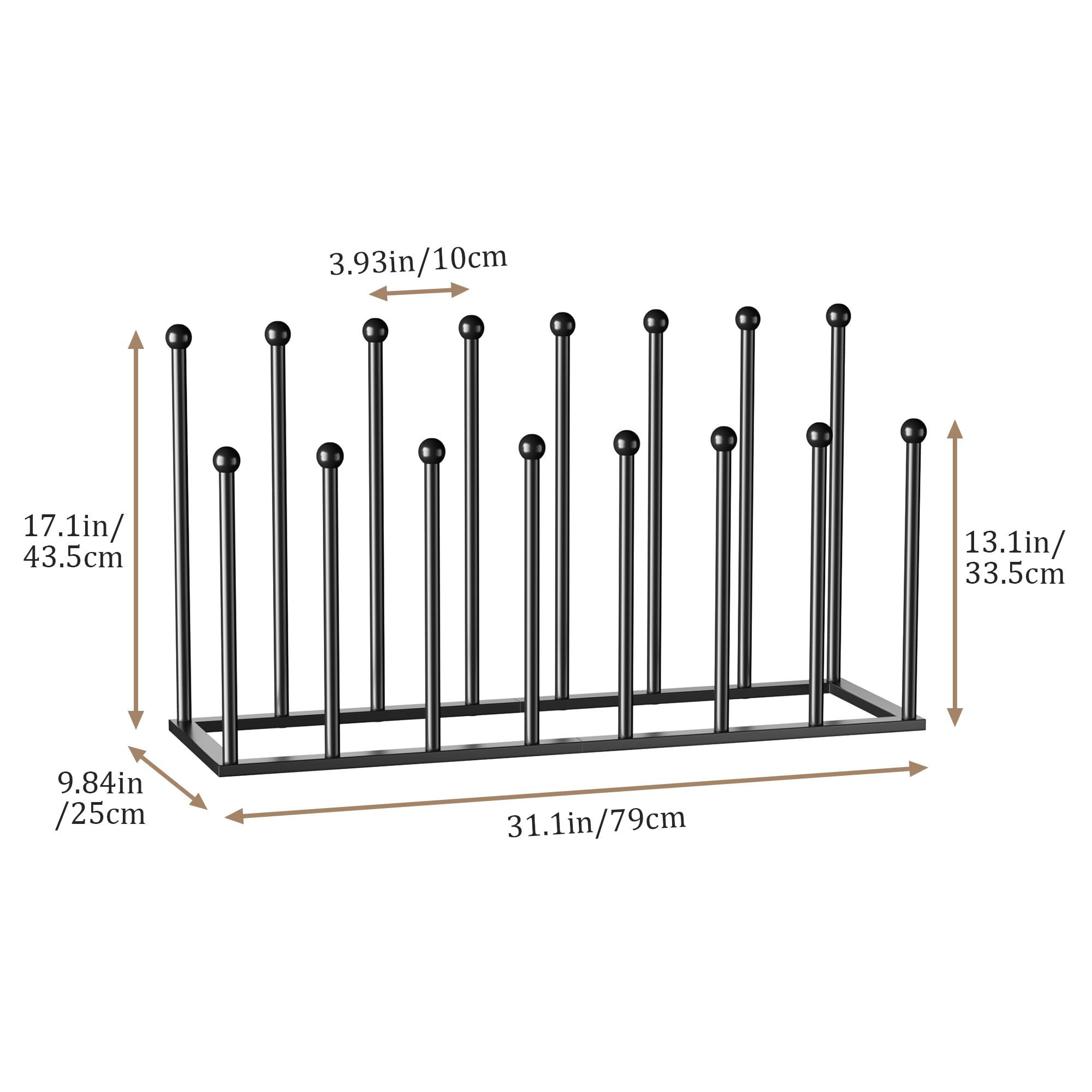 17 Stories Boot Rack Organizer Tall Boots, Black Boot Storage Organizer ...