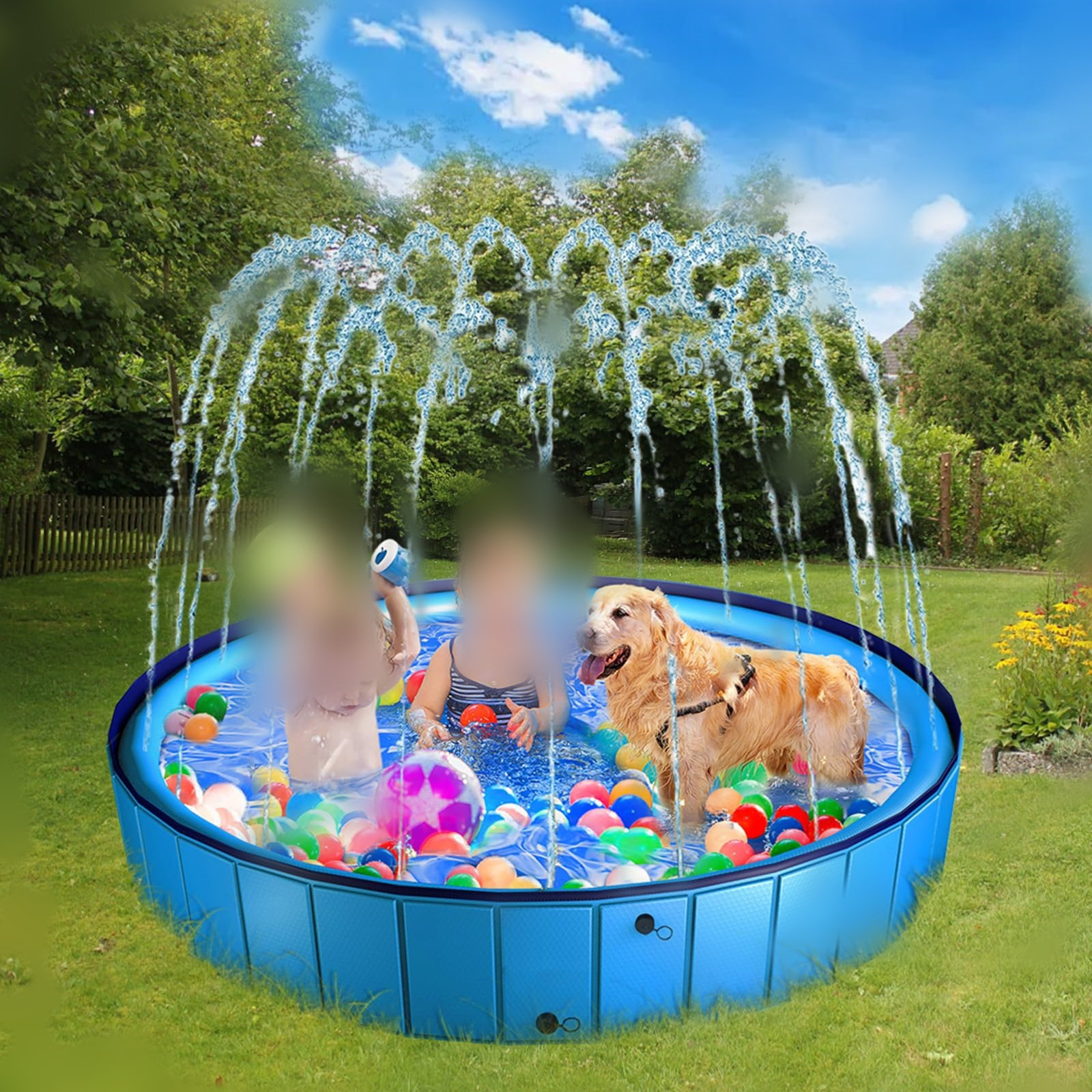 OLHAV 63'' Foldable Portable Swimming Pool | Wayfair