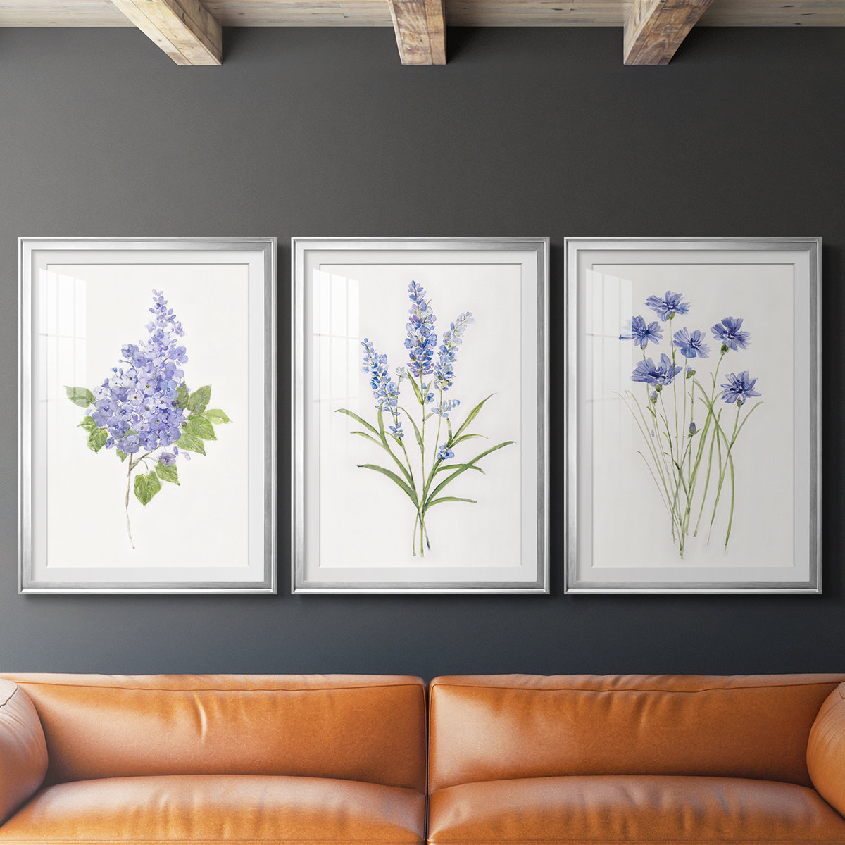 Red Barrel Studio Dainty Botanical Lilac -Custom Framed Premium Print W ...