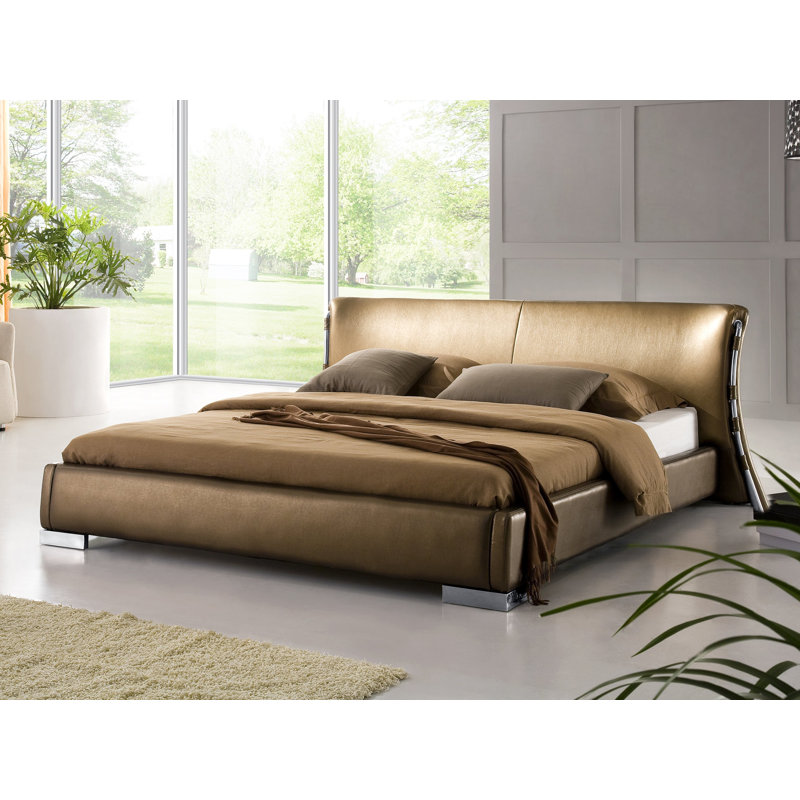 Metro Lane Day European Double (140 x 200 cm) Upholstered Bed Frame ...