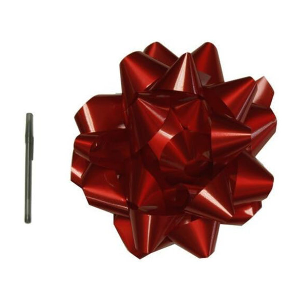 The Holiday Aisle® Extra Large Gift Bow 13 Inch Red Lacquer Mega Bow ...