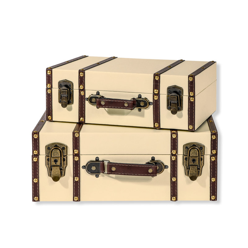 17 Stories Noorhan 2 Piece Decorative Trunk Set | Wayfair