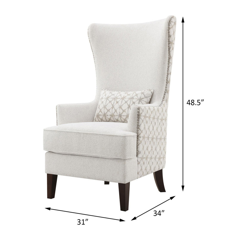 Lark Manor™ Ambreen Latte Wingback Accent Chair | Wayfair
