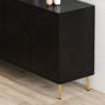 Mercer41 Gortt 63”W Black Sideboard Buffet Cabinet With Door, Side ...