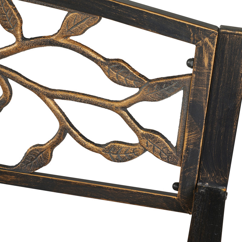 Laurel Foundry Modern Farmhouse® Calliope Tree Metal Garden Bench ...