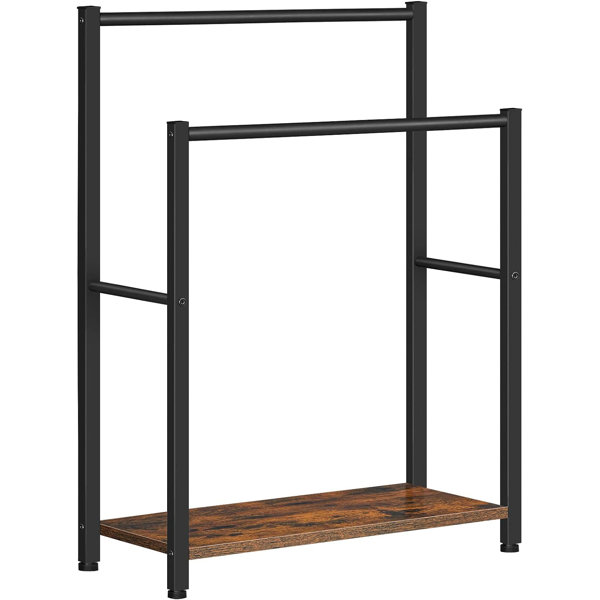 Red Barrel Studio® Freestanding Towel Rack, 2 Tier Blanket Ladder ...