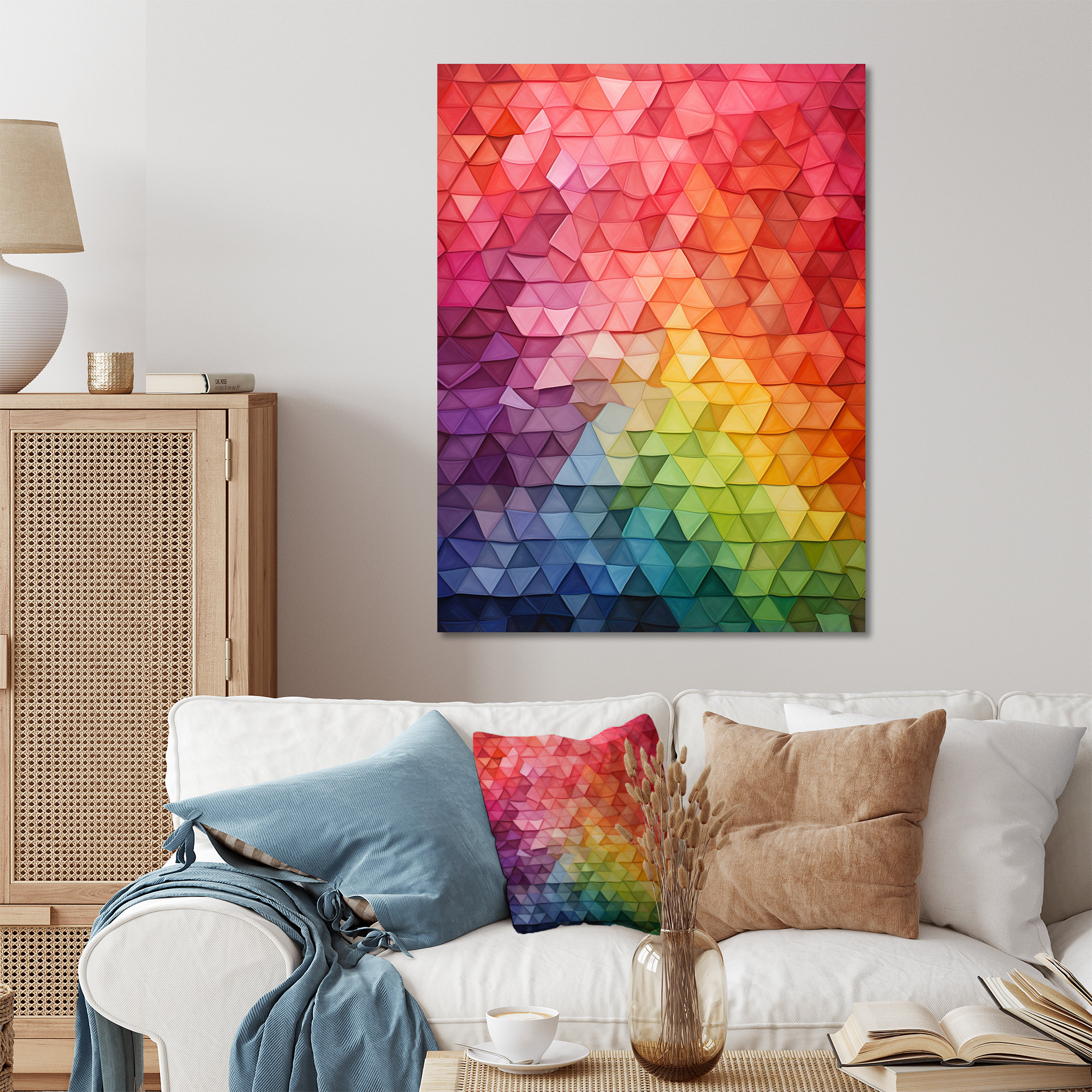 Ivy Bronx Colorful Geometric Shapes - Geometric Metal Wall Art | Wayfair