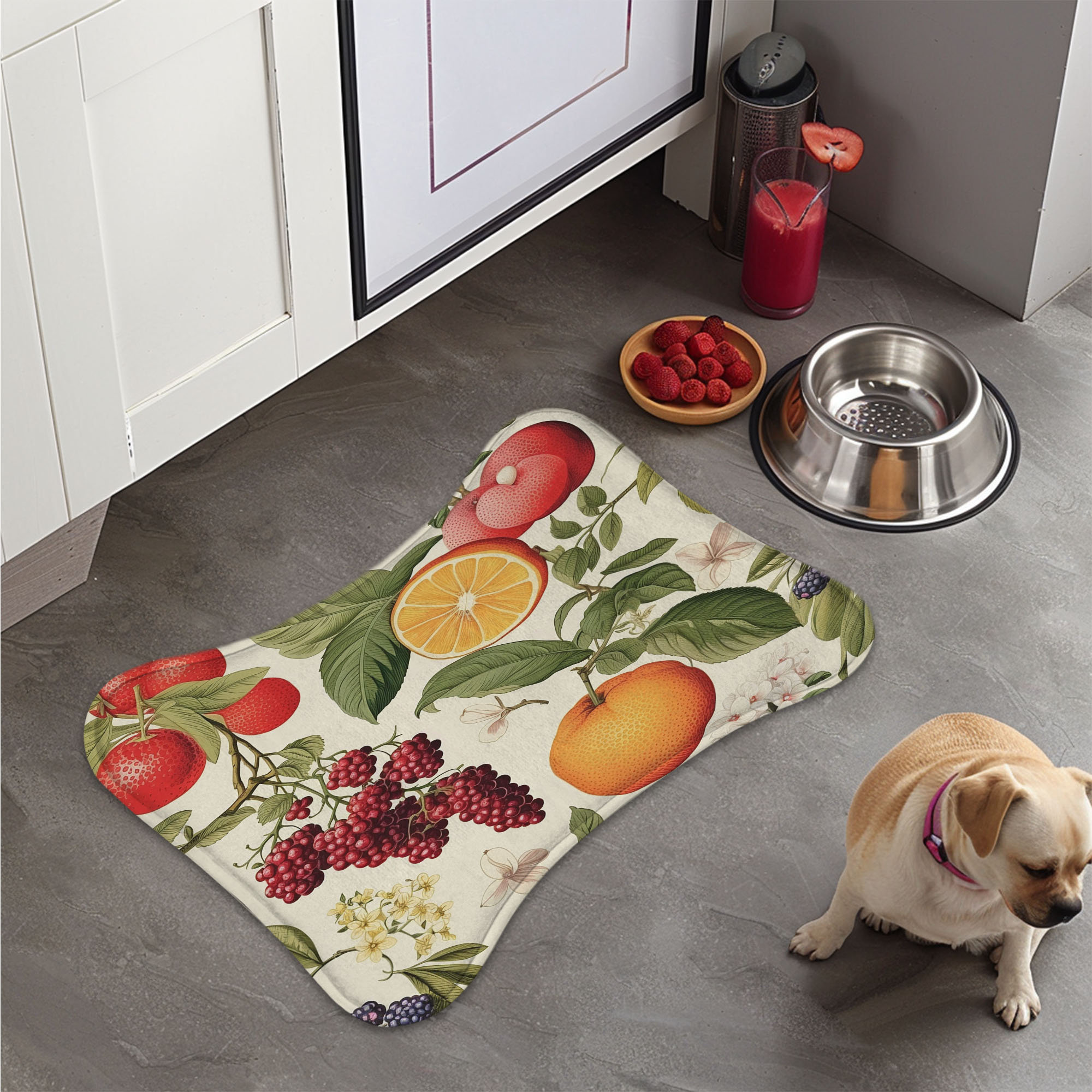 MentionedYou Juicy Patterns - 1 Piece Bone Shape Feeding Mat | Wayfair