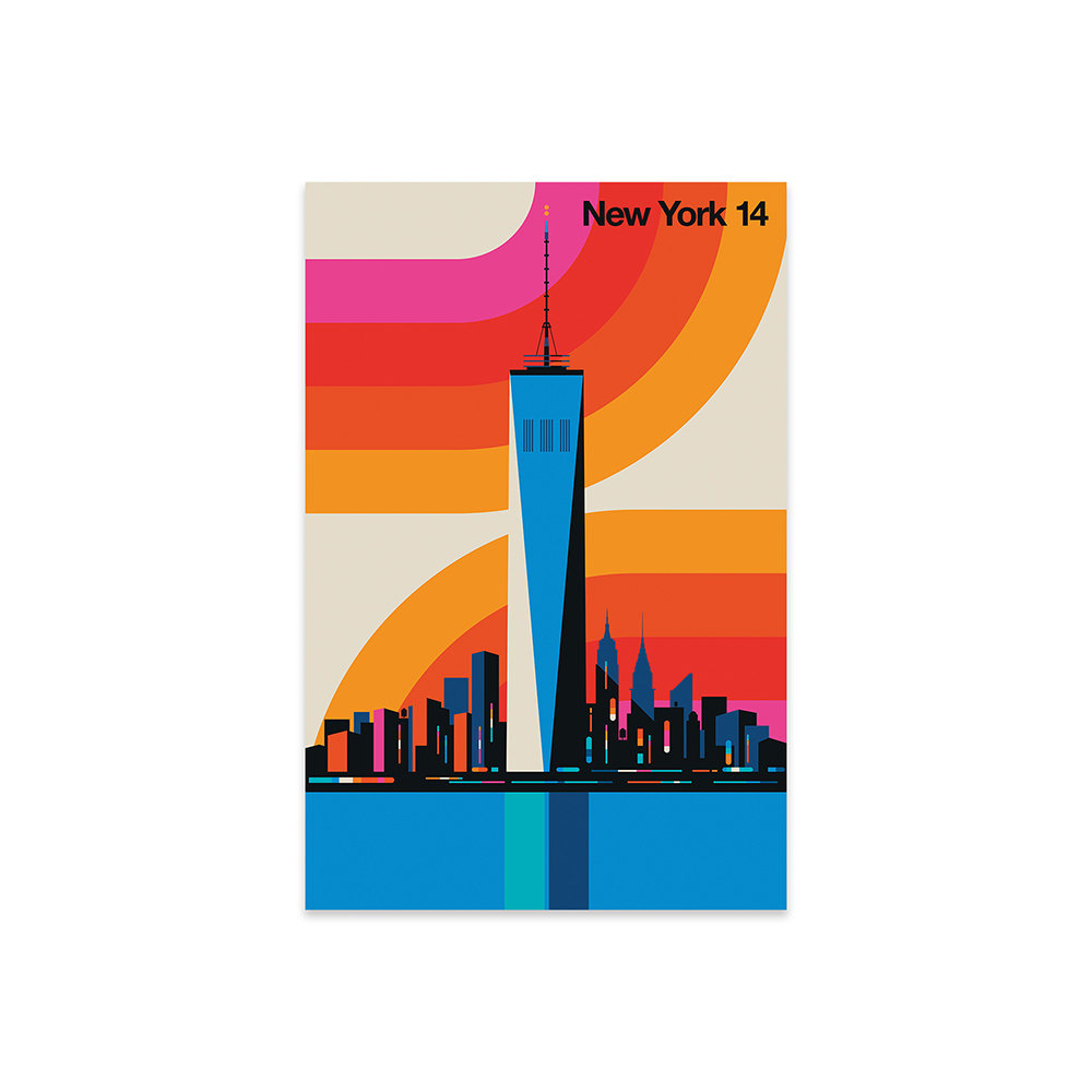 Latitude Run® New York 14 by Bo Lundberg - Unframed Graphic Art | Wayfair