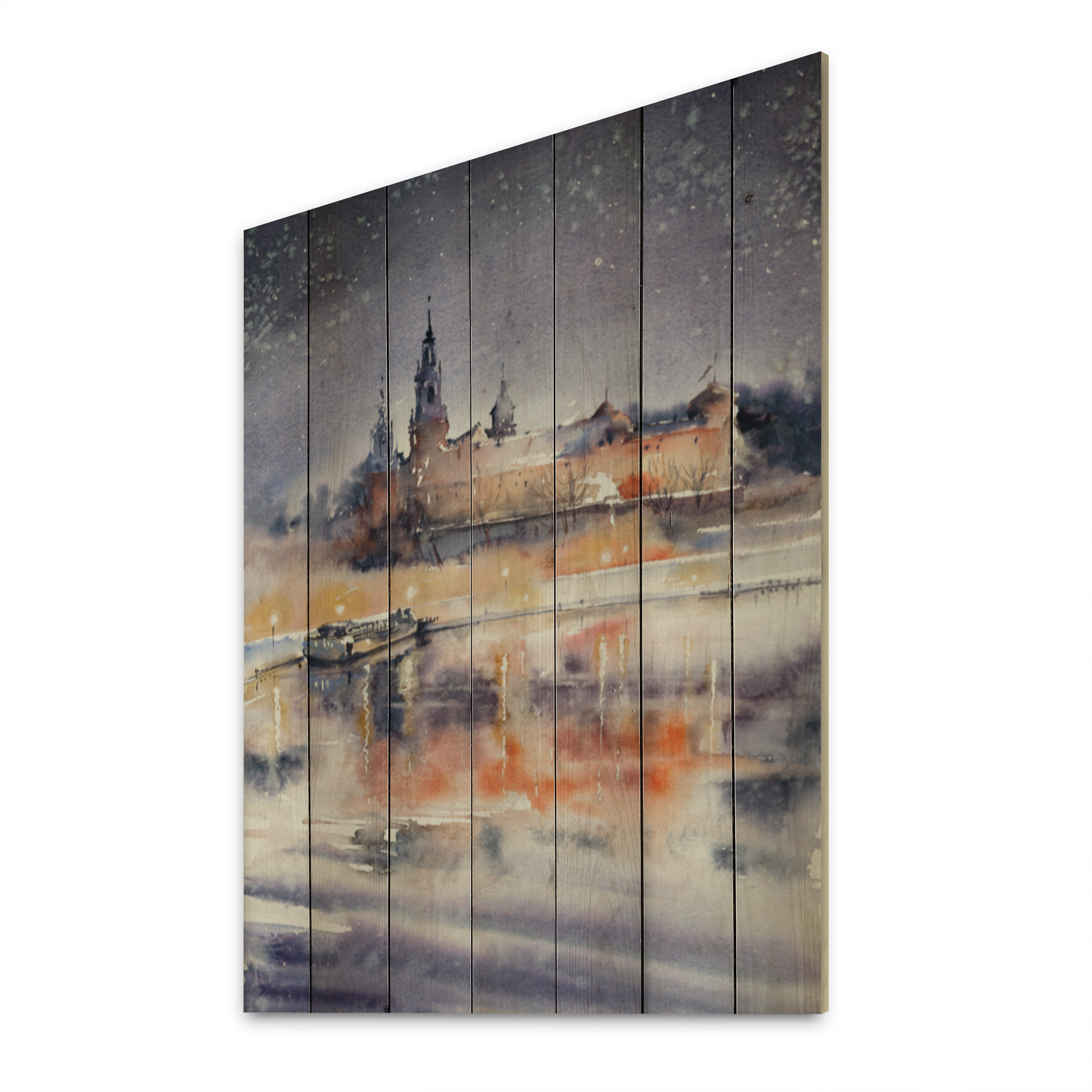 Winston Porter Cosmic Castle In Front Of Late - Cabin & Lodge Wood Wall ...